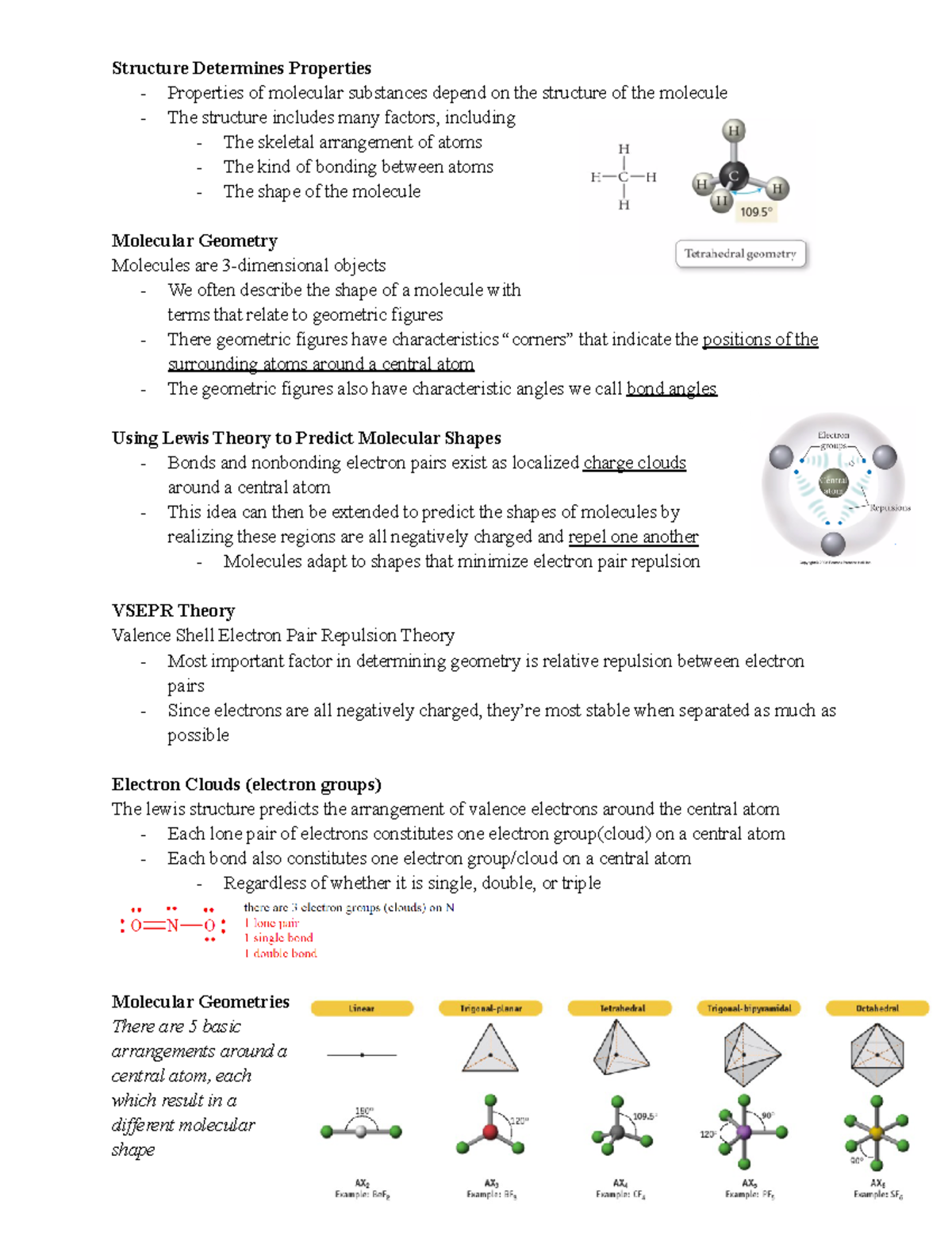 Gen and Analytical Chem - Electron Pair and Molecular Geometry ...