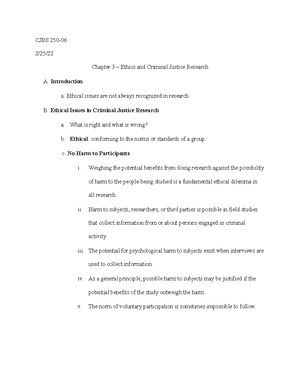 Chapter 8 Outline - CJBS 250- 4/14/ Chapter 8 Outline A. Introduction a ...