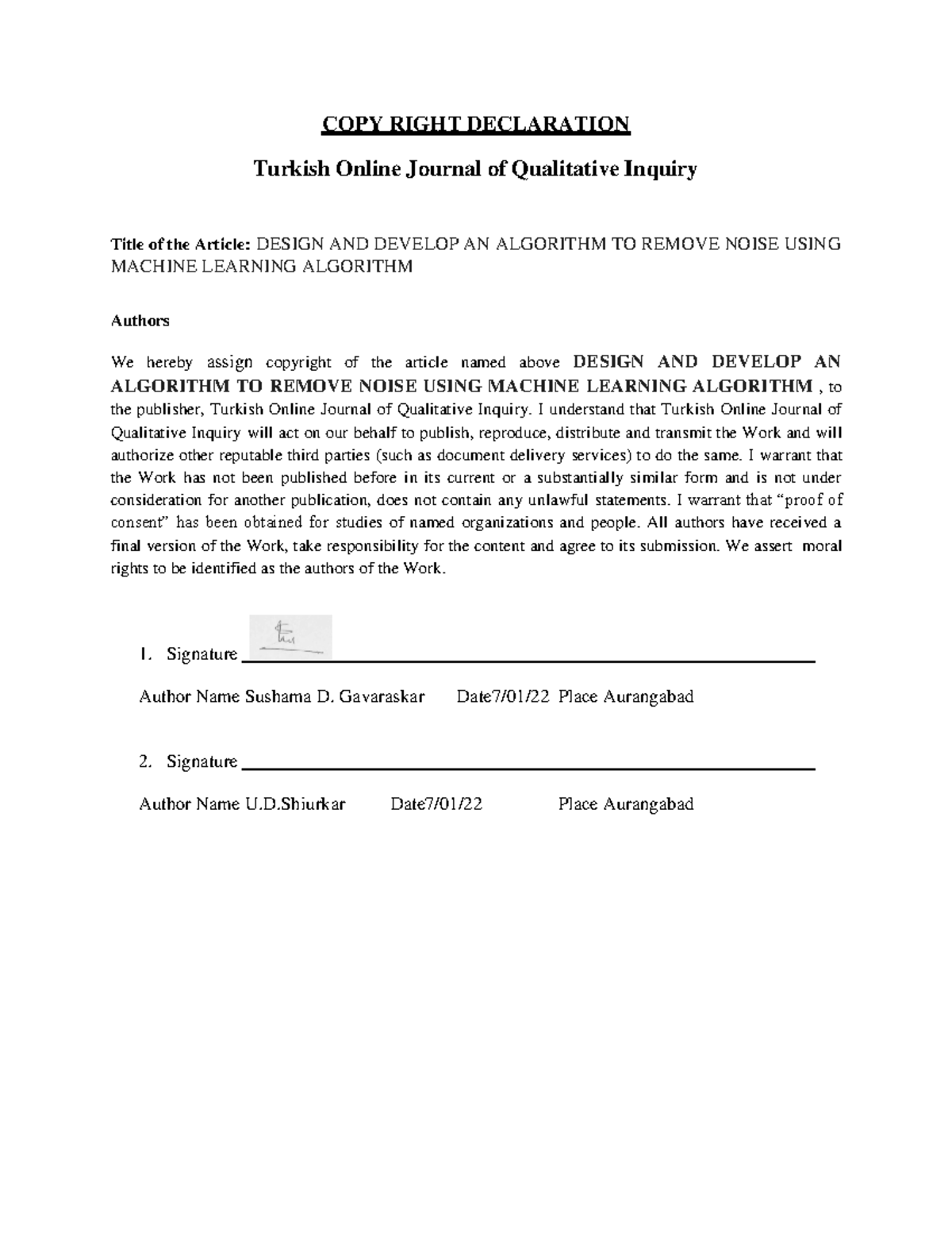 Copyright Form - MBA Final year Project MBA Final year Project - COPY ...