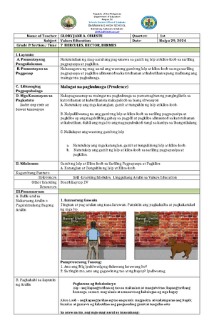 Q1 - W2 Grade 6 PART 2 - DAILY LESSON LOG - ####### GRADES 1 to 12 ...