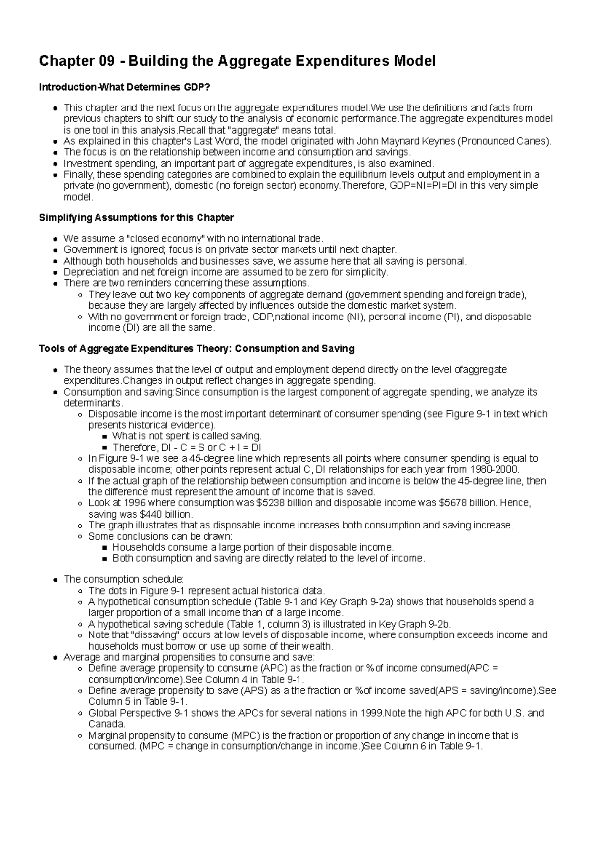 Chapter 09 - Building the Aggregate Expenditures Model - As explained ...