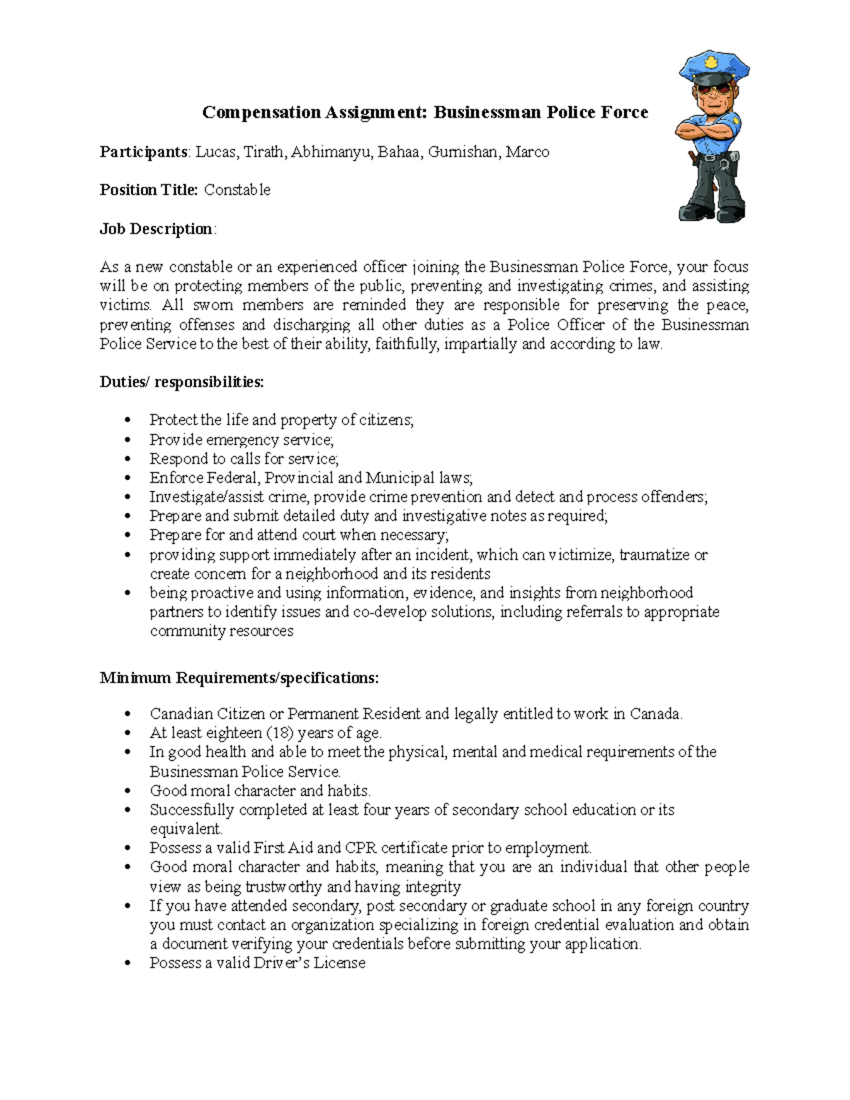Compensation Assignment Final - Compensation Assignment: Businessman ...