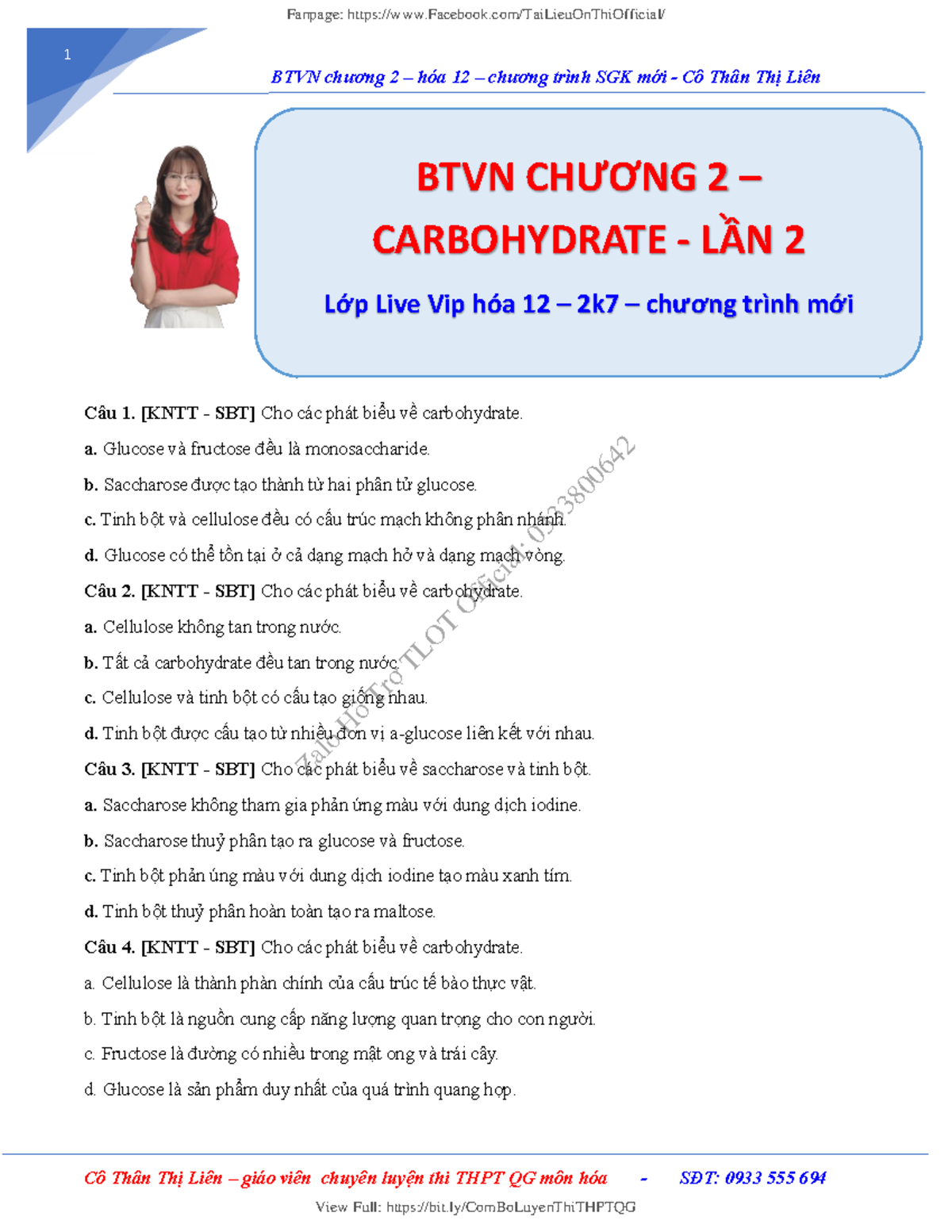 BTVN CHƯƠNG 2 - LẦN 2 - adwed - BTVN chương 2 – hóa 12 – chương trình ...
