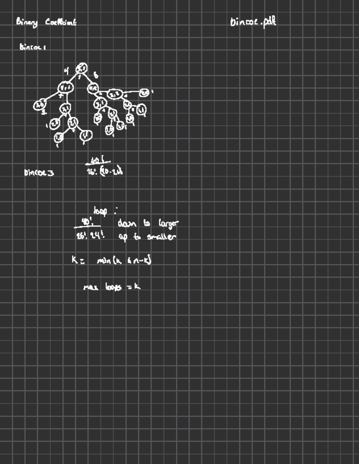 Bincoe - Binary coefficient visual - CS 04222 - Binary Coefficient ...