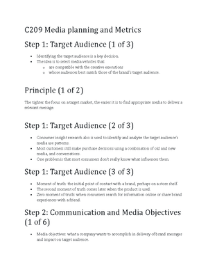C209 Chapter 3 Summary - C209 Chapter 3 Summary 9. Describe the role of ...