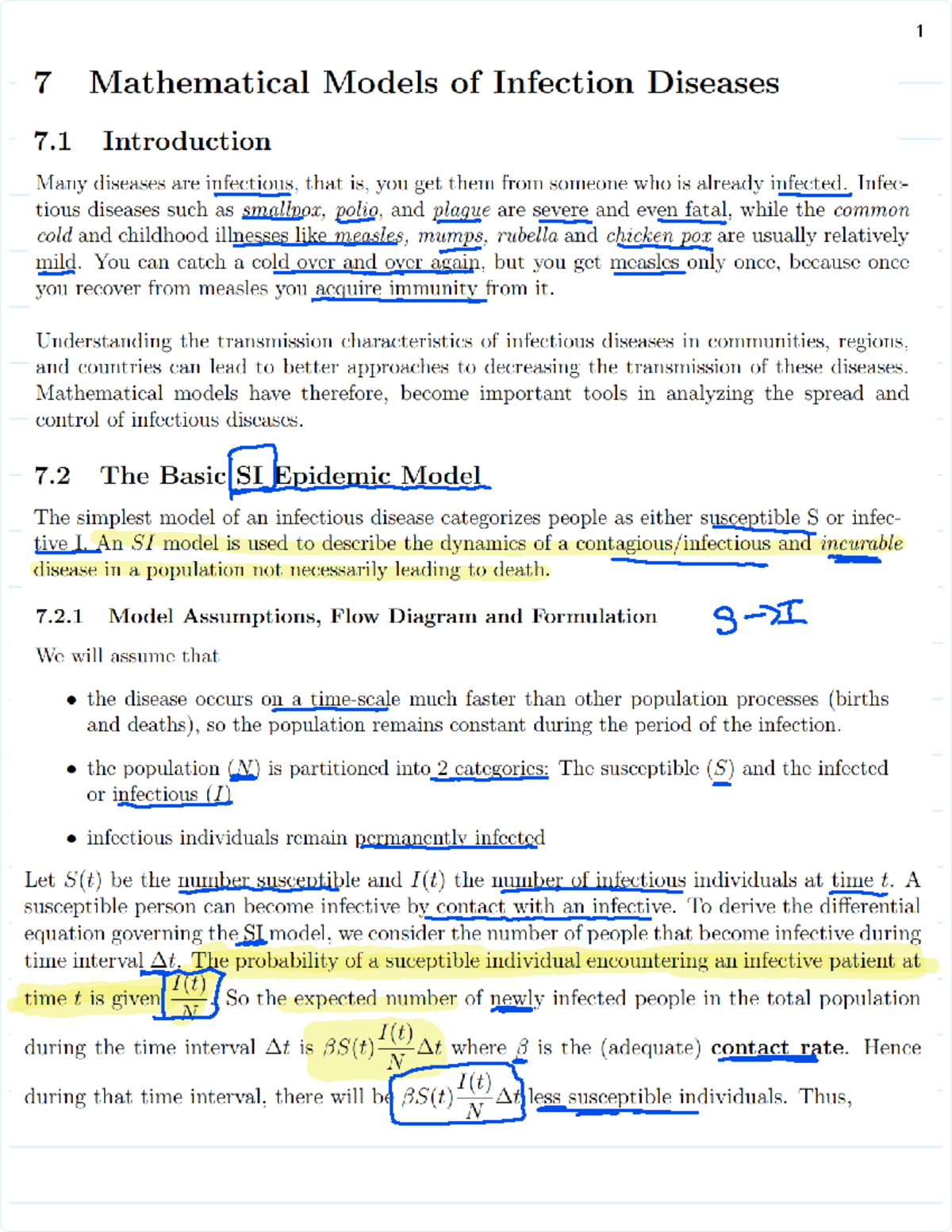 MAT312 Lesson 13 Mathematical models - 1 7 Mathematical Models of ...