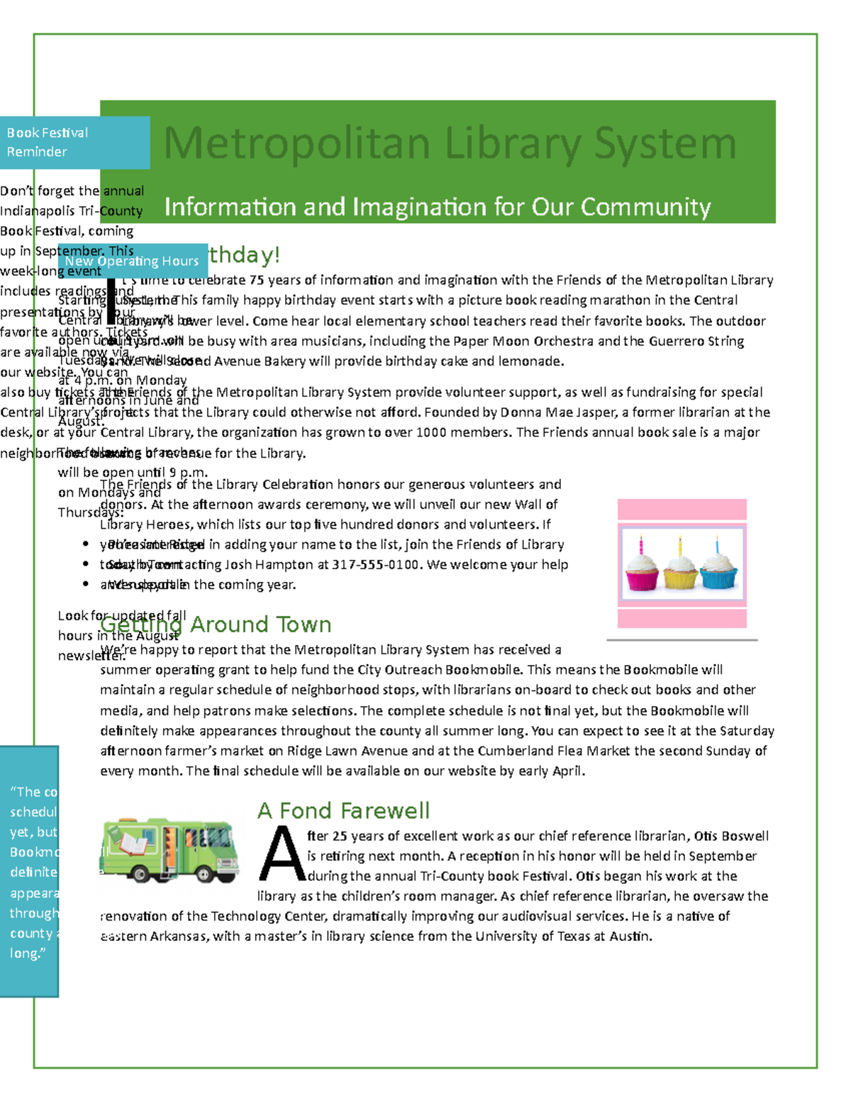 NP WD 4 Newsletter Elizabeth Olson - Information and Imagination for ...