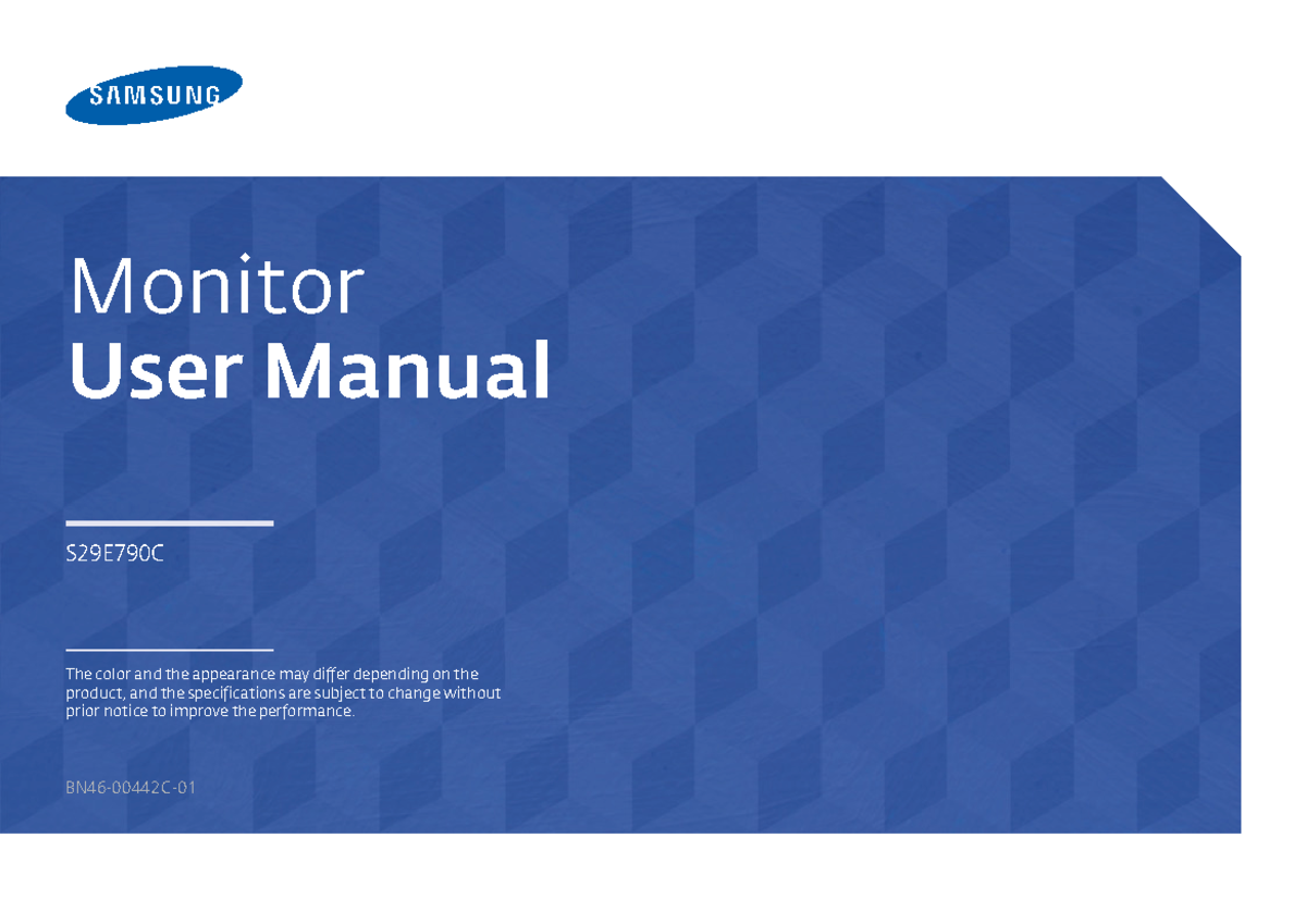[S29E790C]Web Manual-English - Monitor User Manual The color and the ...