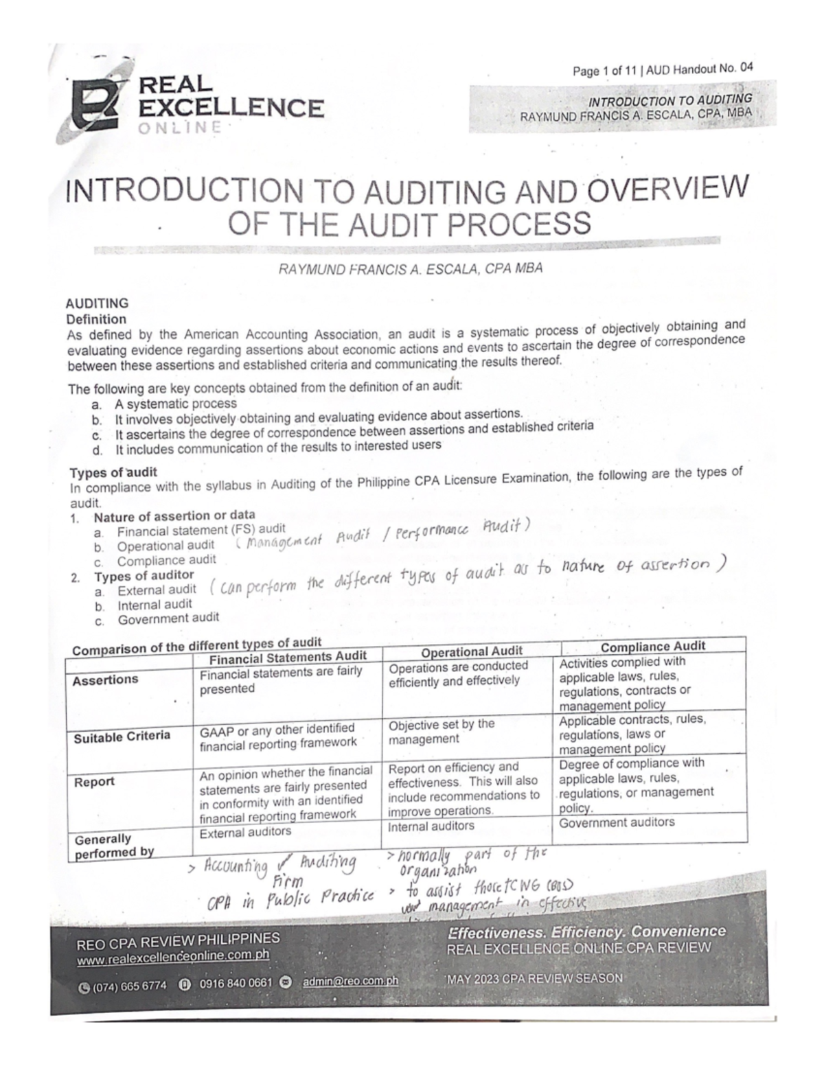 Audit-3 - Hdehahahzh - Accountancy, Business and Management - Studocu