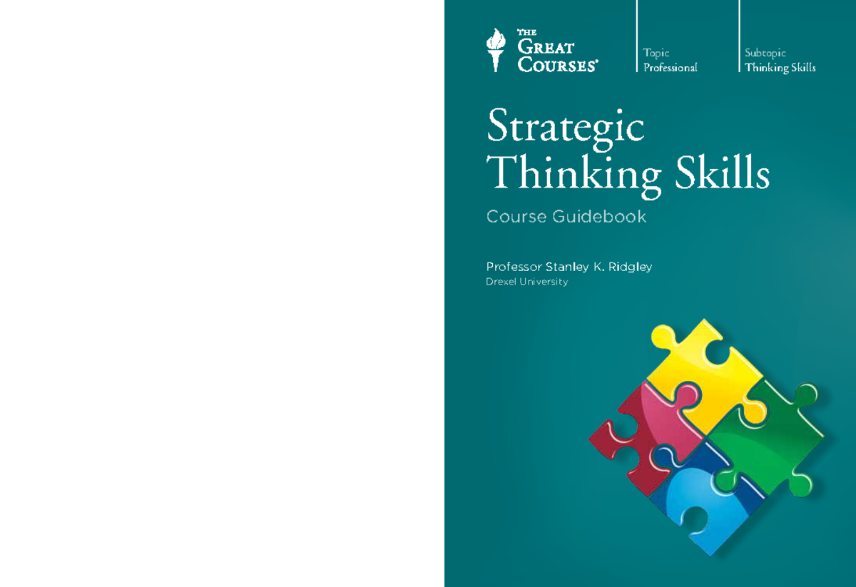 [Professor Stanley K - Strategic_Thinking - Professional Topic Thinking ...