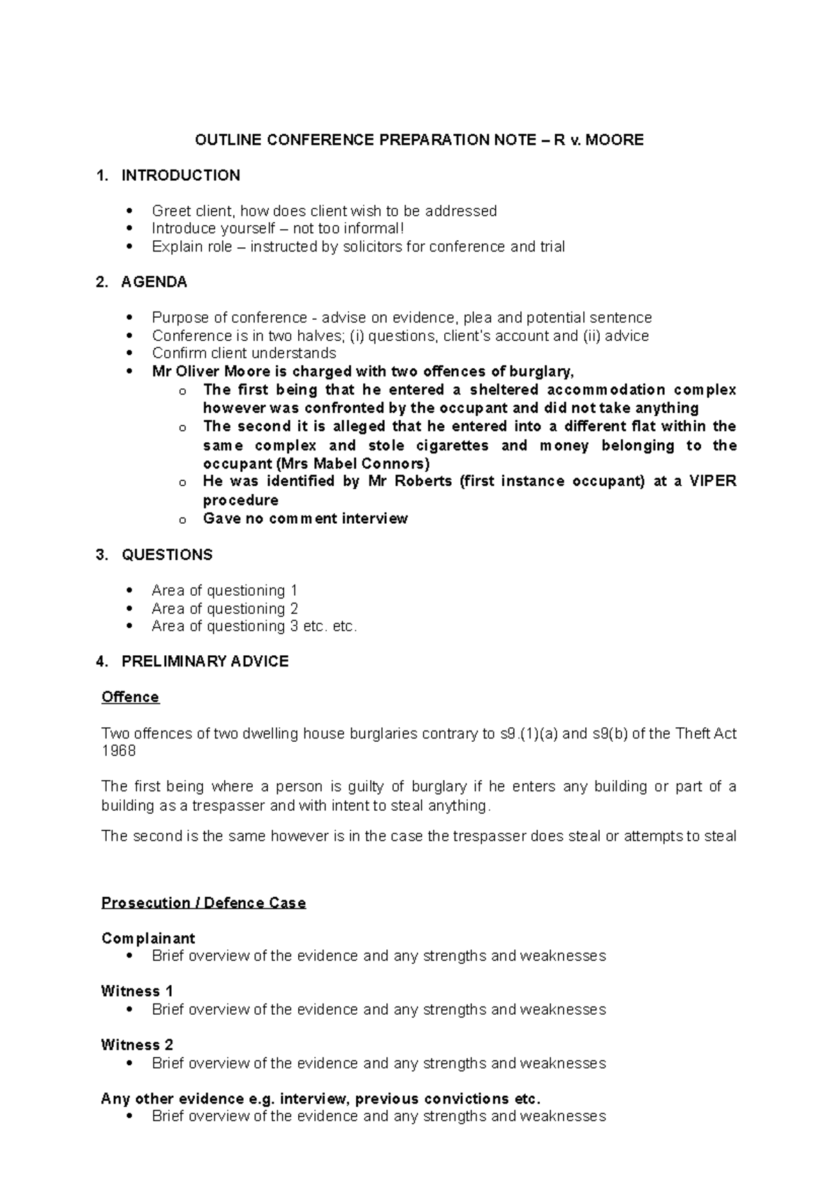 BTC Con Prepare Template Con Prep Note - OUTLINE CONFERENCE PREPARATION ...
