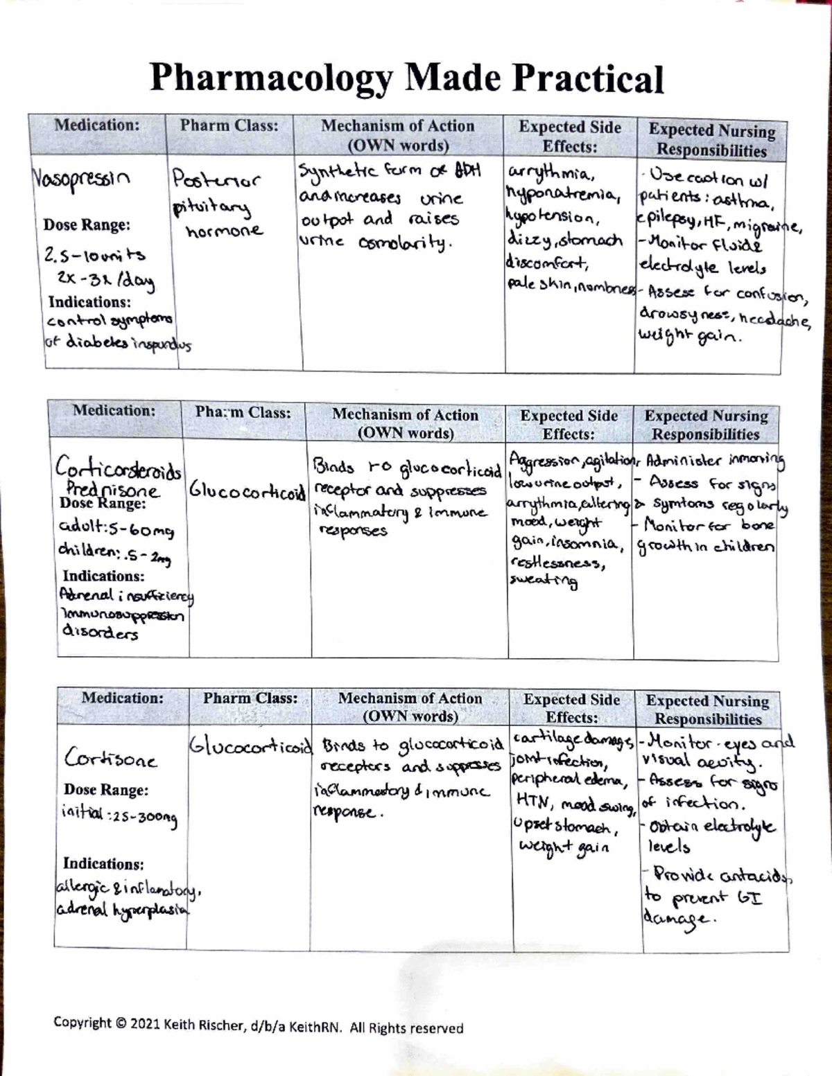 Med card - Yessss - Pharmacology Made Practical Medication: Pharm Class ...