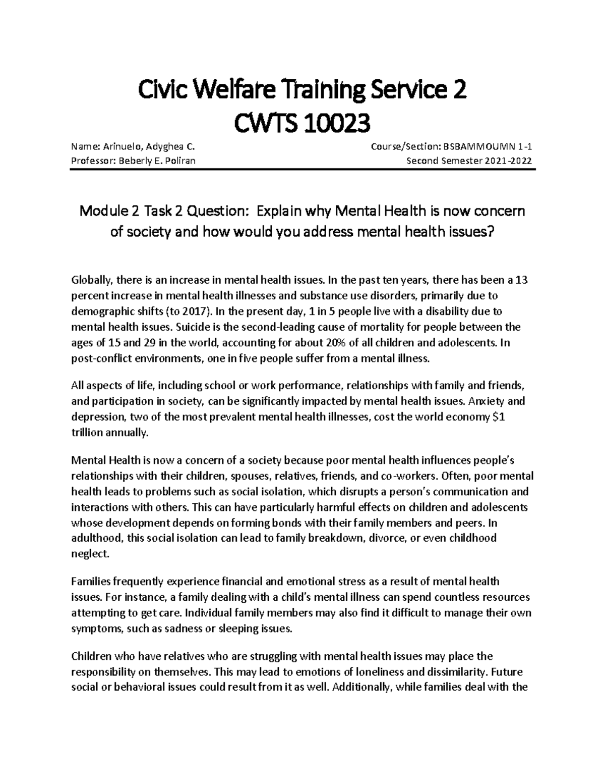 Module 2 Civic Welfare Training Service 2 - Civic Welfare Training ...