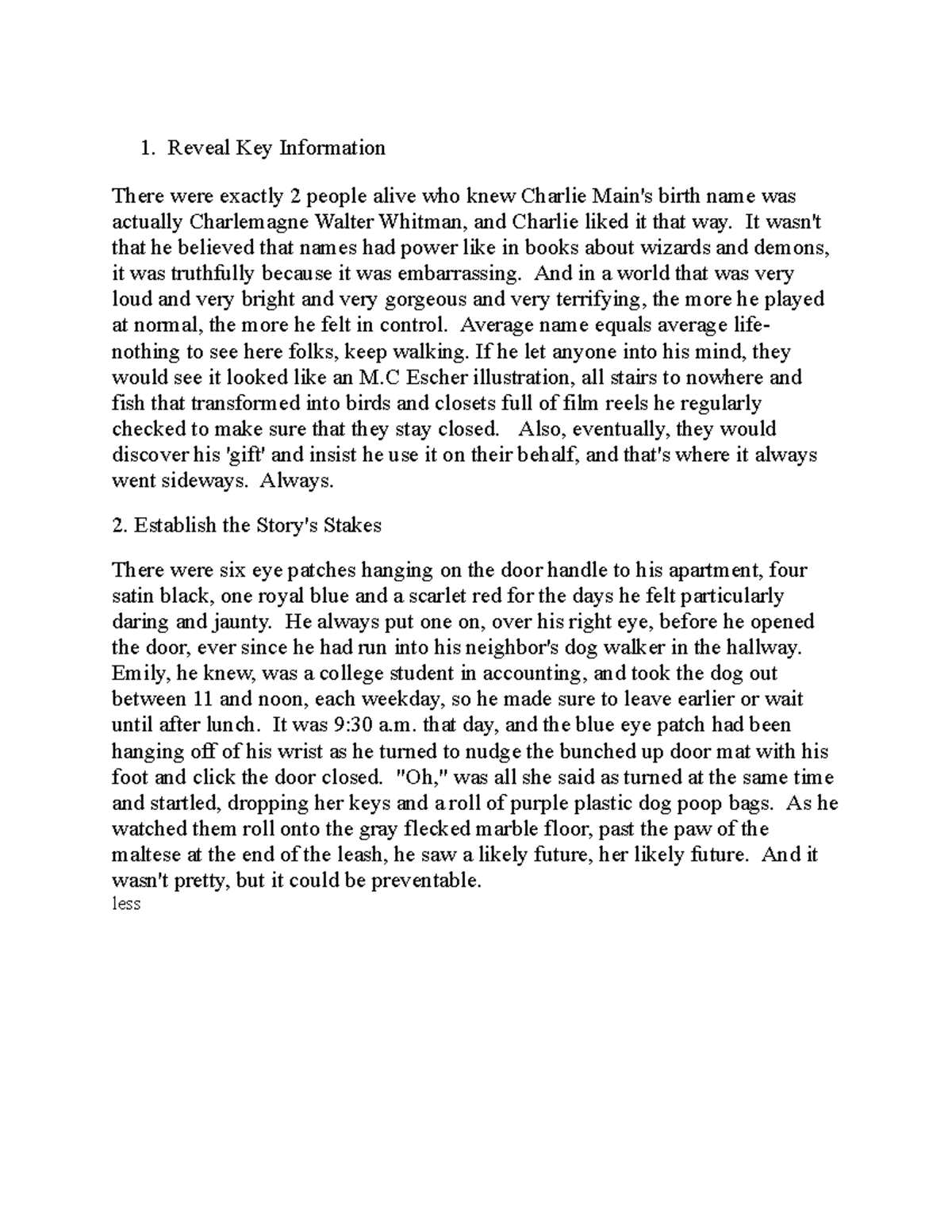 Random Answer AB - Reveal Key Information There were exactly 2 people ...