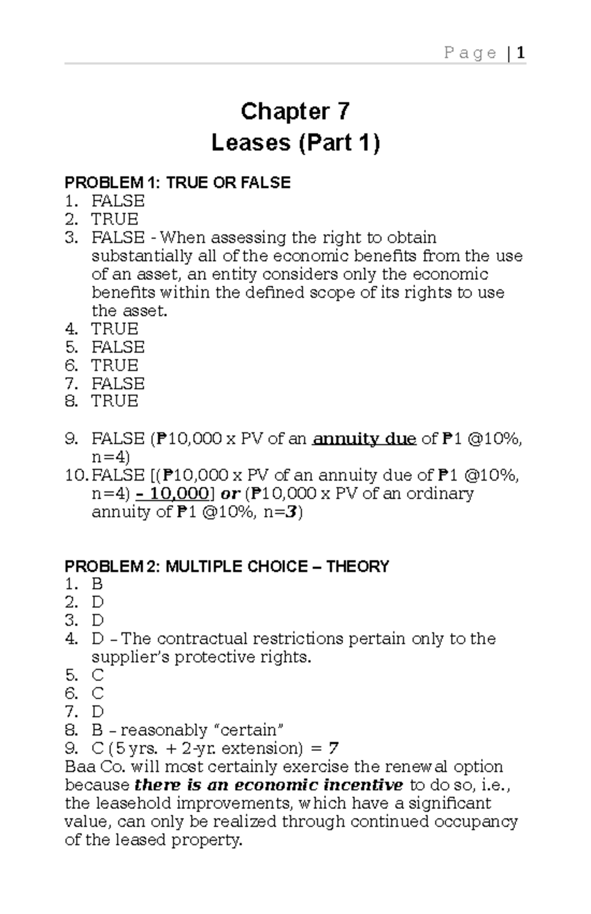 Sol Man Chapter 7 Leases Part 1 2021 Chapter 7 Leases Part 1