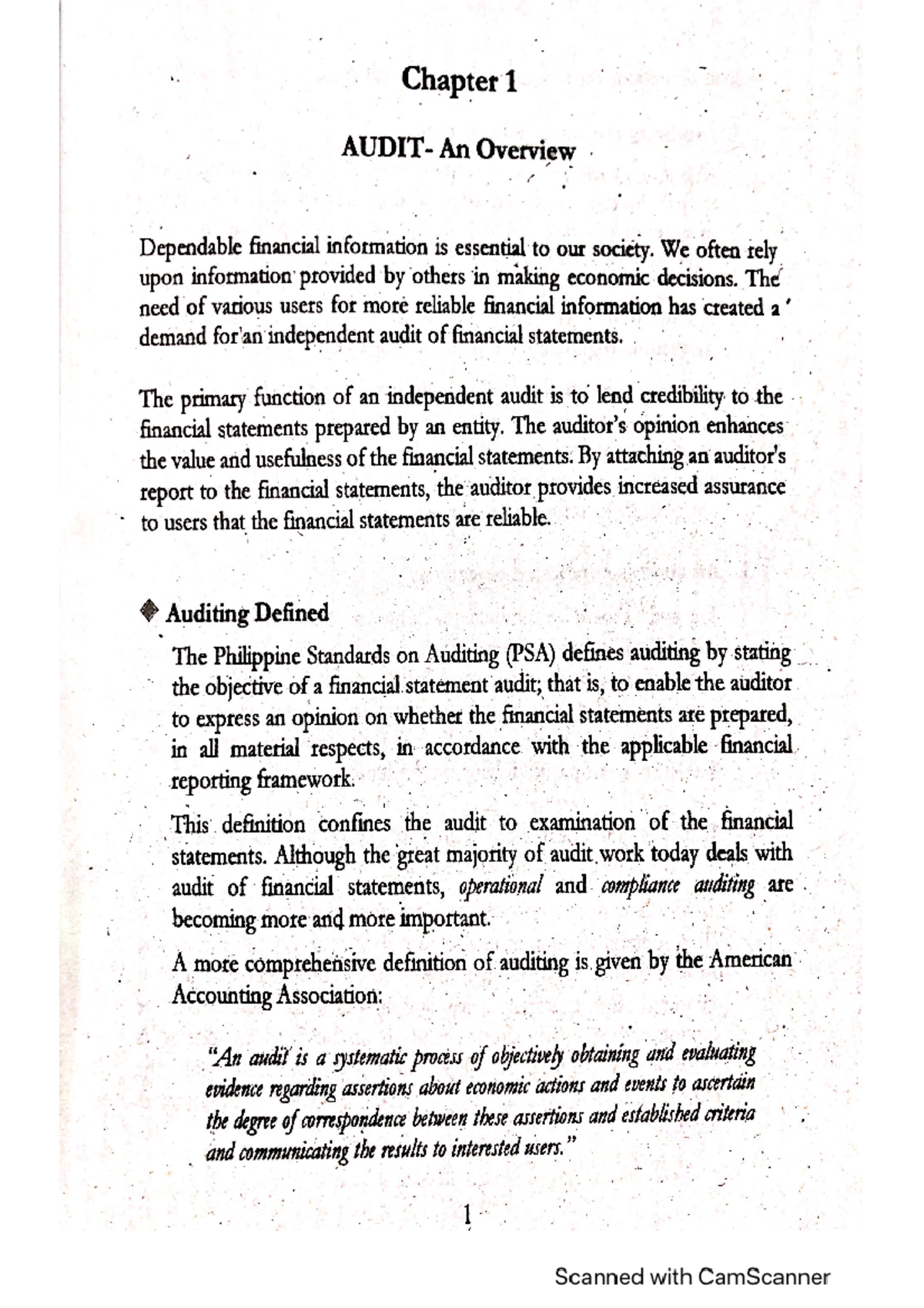 Auditing Theory Chapter 1_Basic Concepts of FS Audit - Fundamentals of ...