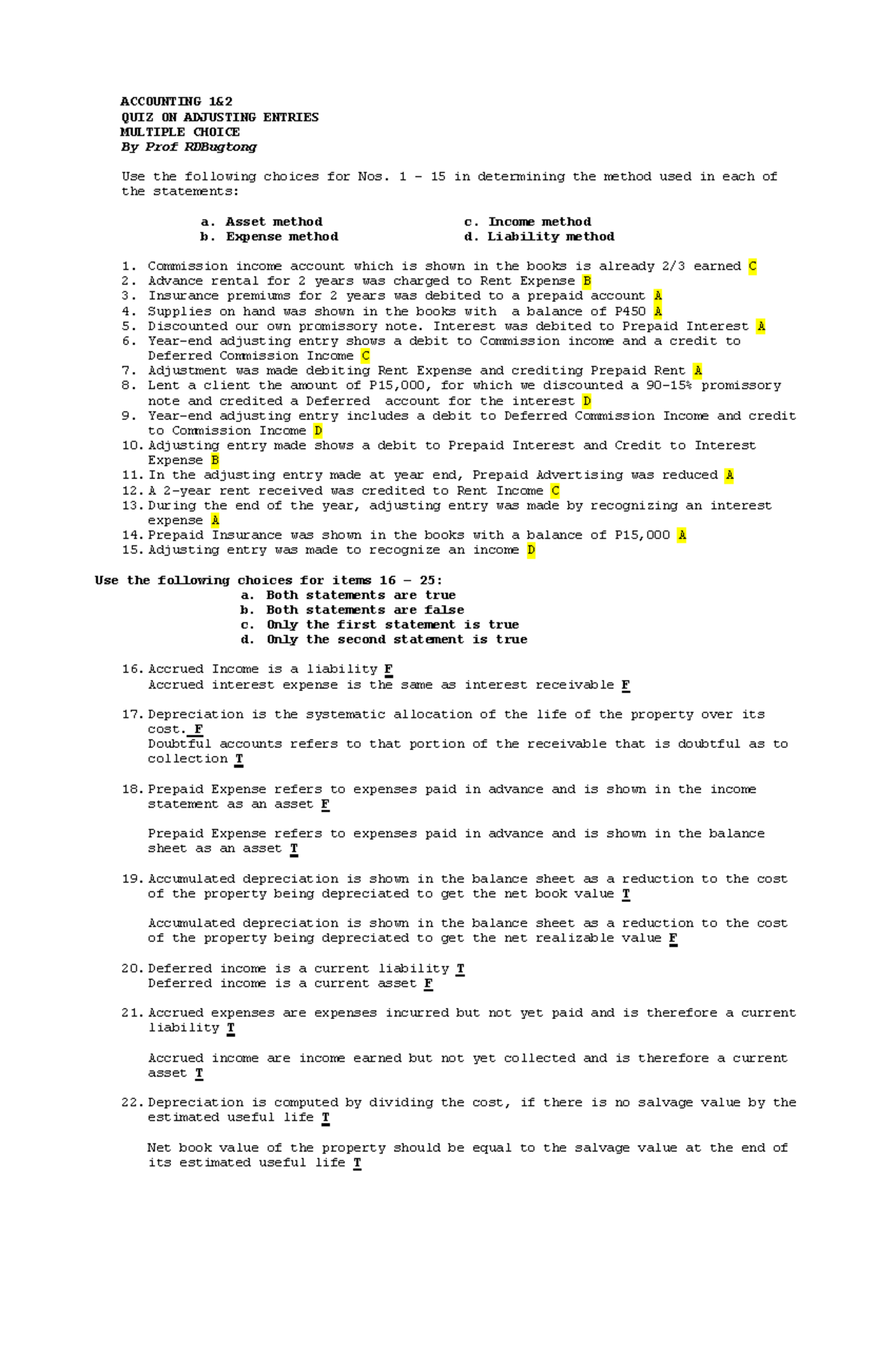 Exercise 4-adjusting-1 - ACCOUNTING 1& QUIZ ON ADJUSTING ENTRIES ...