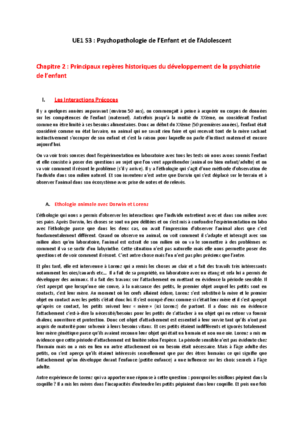 Psychopatho enfant+ados CM2 - UE1 S3 : Psychopathologie de l’Enfant et ...