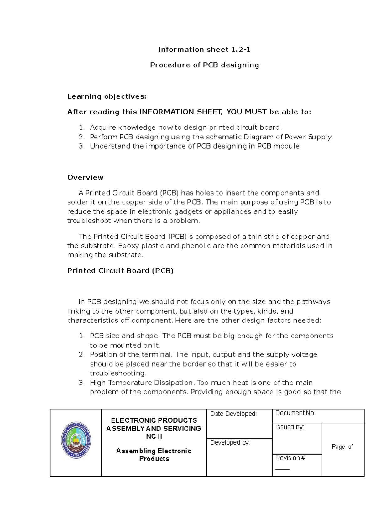 Information sheet 1 - ascsacgrsg - Information sheet 1- Procedure of ...