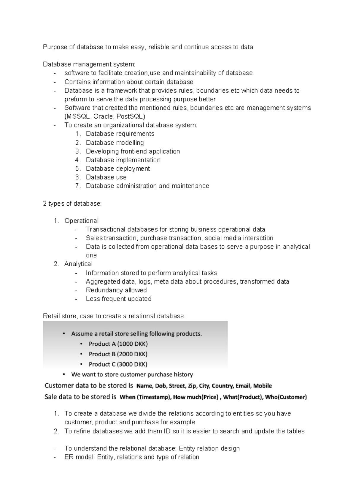 03 Fundamental of relational design and analytical databases - Purpose of database to make easy ...