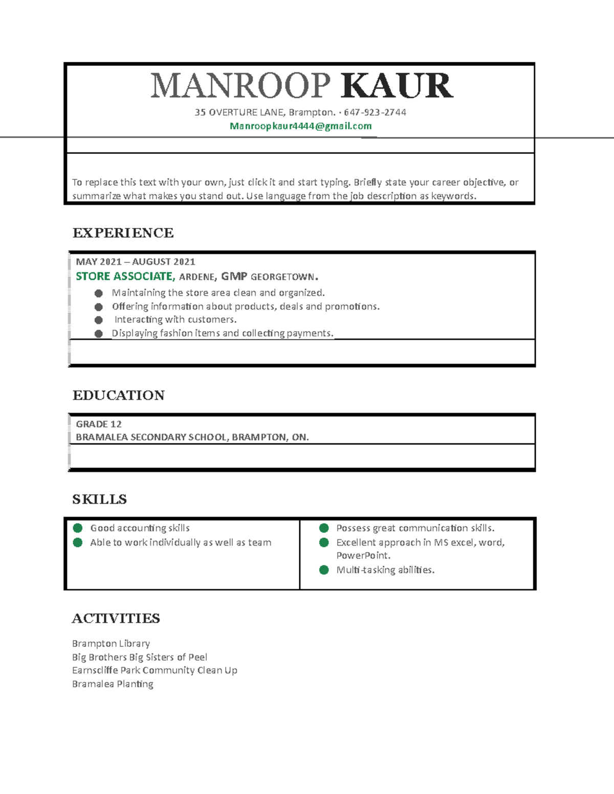 Manroop kaur (3) - something - MANROOP KAUR 35 OVERTURE LANE, Brampton ...