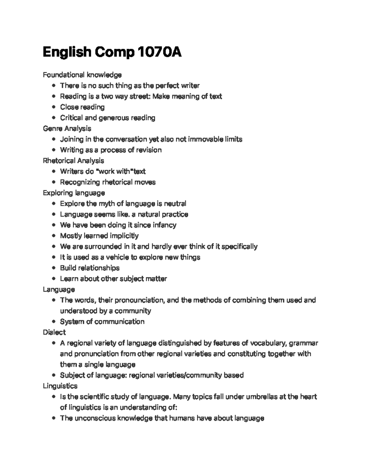 English Comp 1070A - Professor Xochilt - E n g l i s h C o m p 1 070A ...