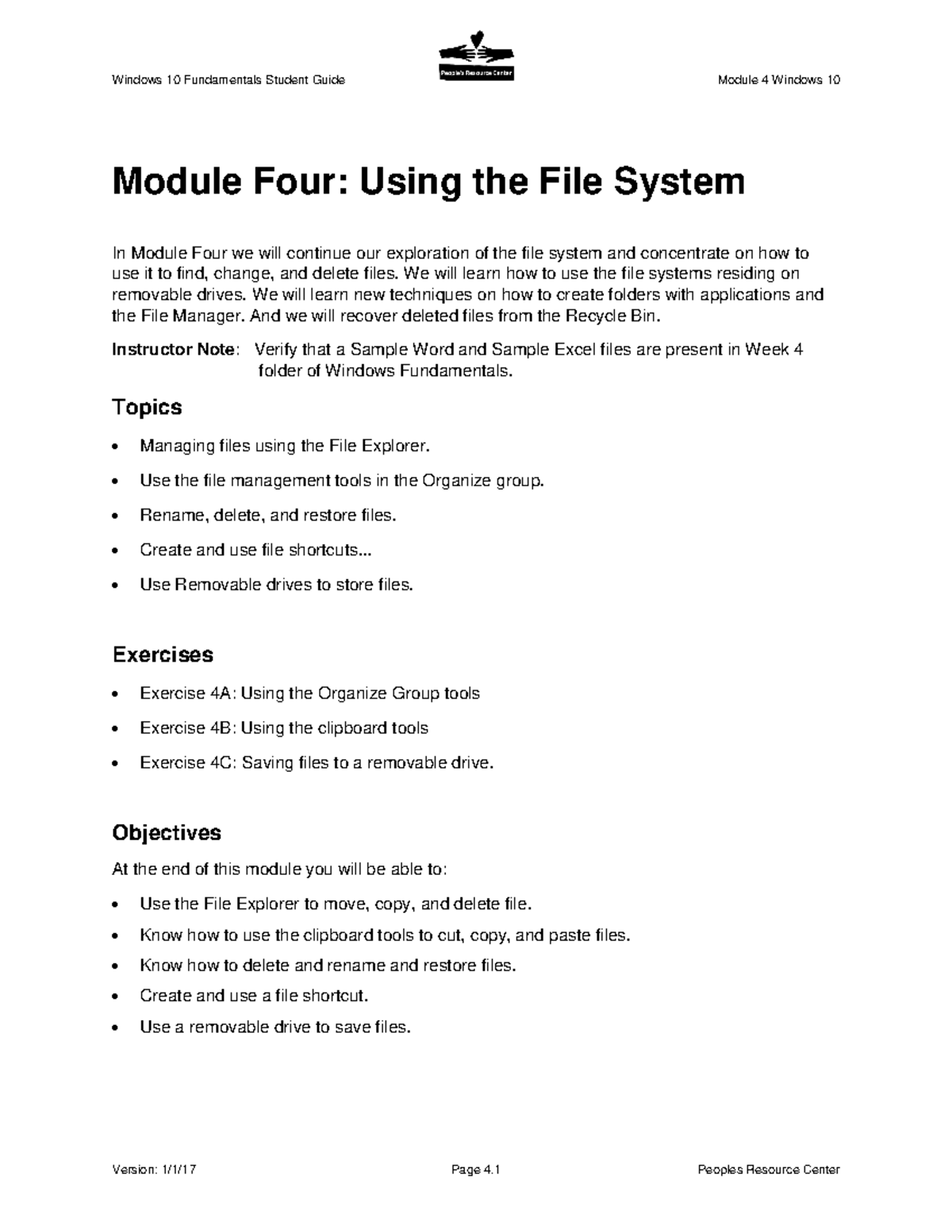 Windows 10 fundamentals Module 4 2017 0101 - Module Four: Using the File System In Module Four ...