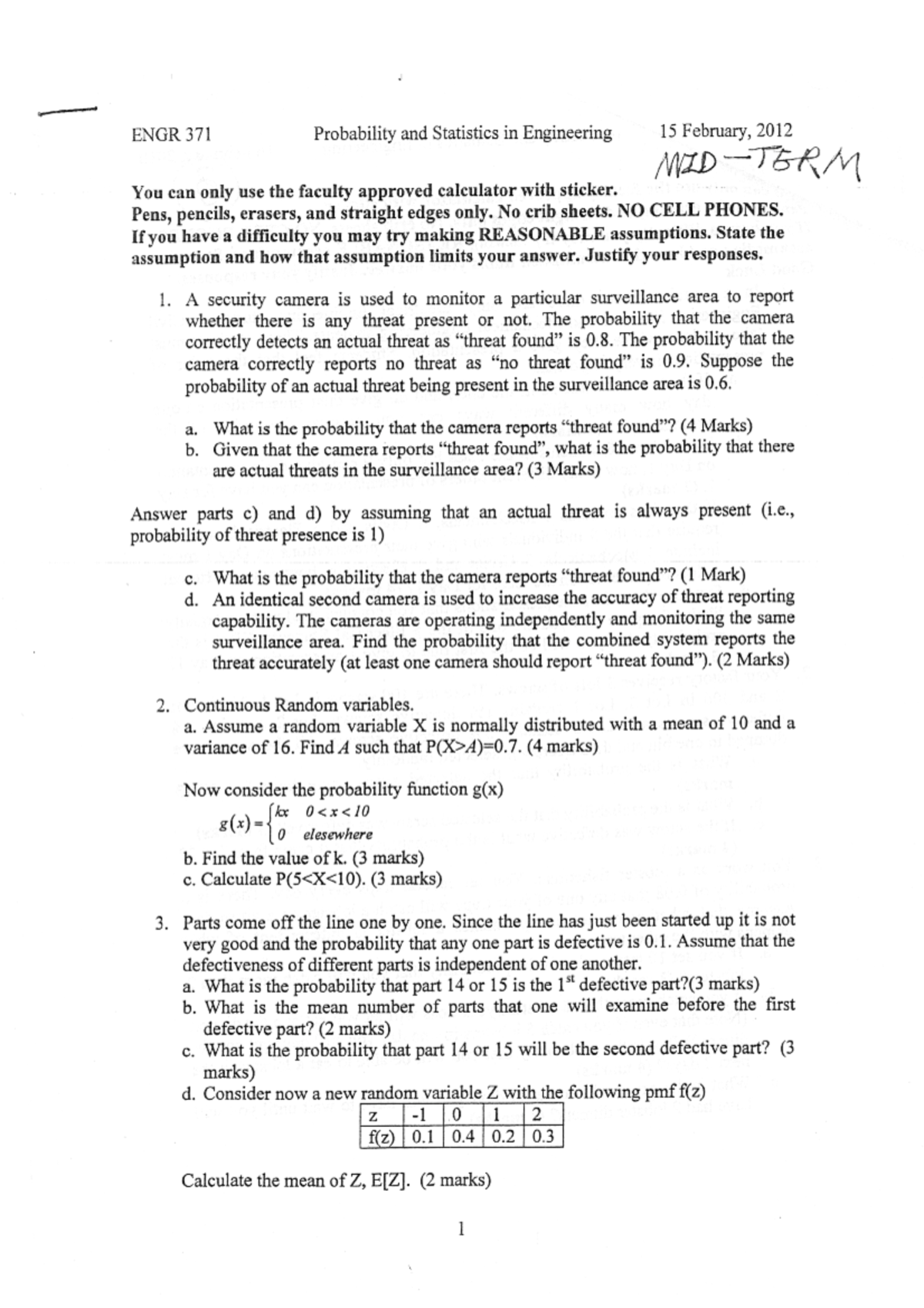 2012 Winter - Exam - ENGR 391 - Studocu