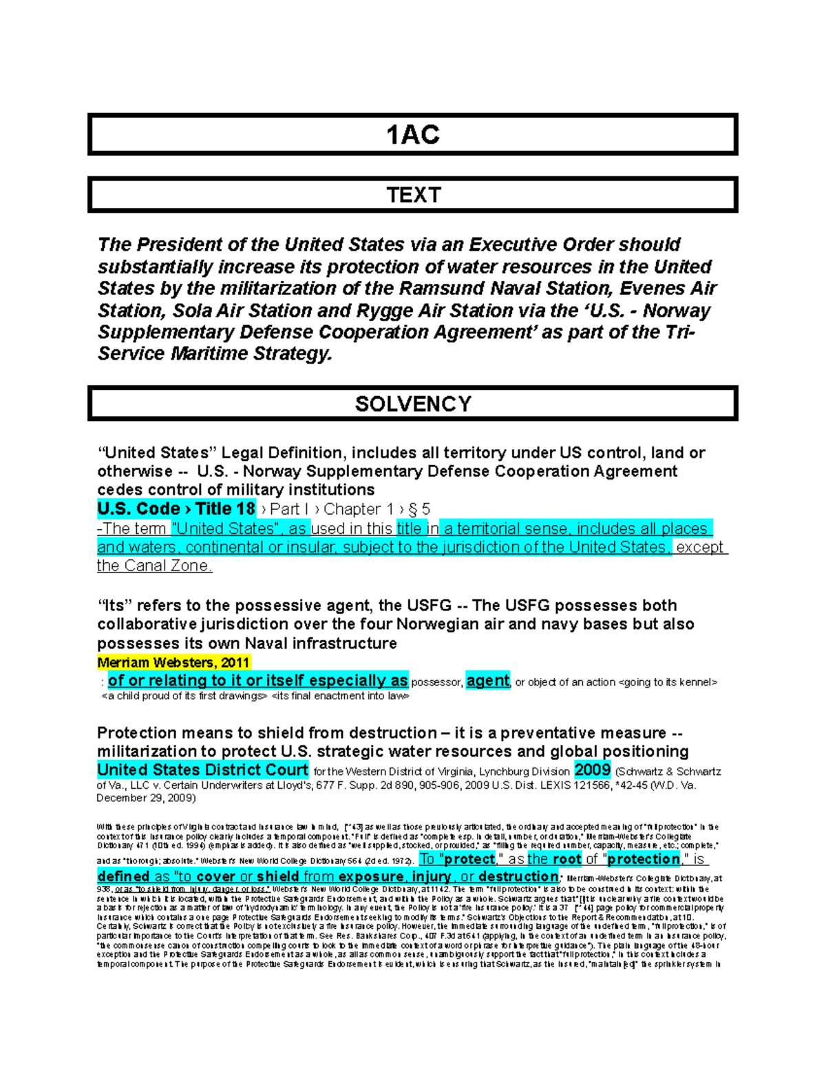 ervfrgtb. ririgning - 1AC TEXT The President of the United States via ...