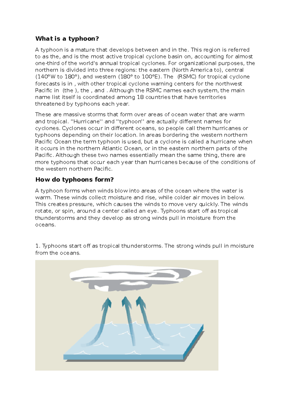 Science - Typhoons - All you need to know about thyphoons - What is a ...