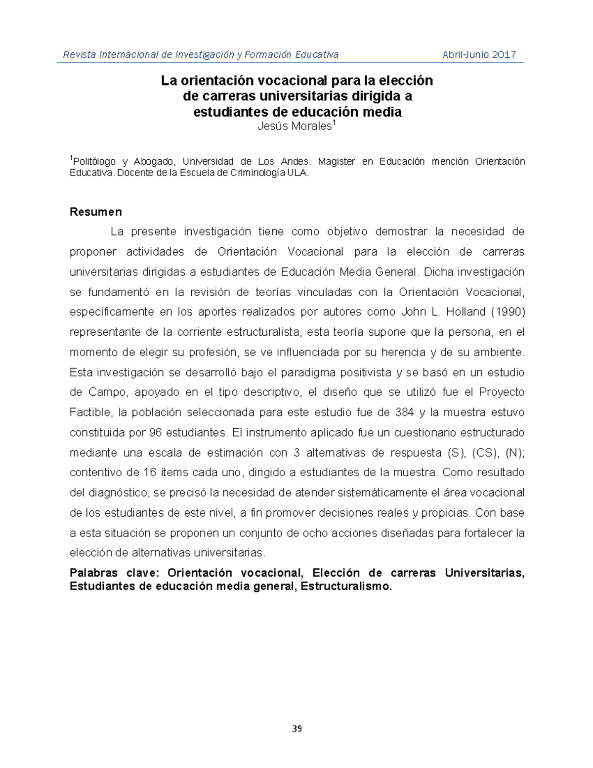 La orientación vocacional para la elección - La orientación vocacional ...