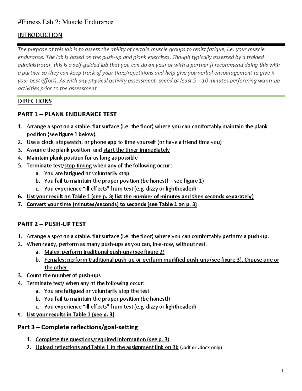 2210 Fit Lab Muscle Endurance Test - #Fitness Lab 2: Muscle Endurance ...
