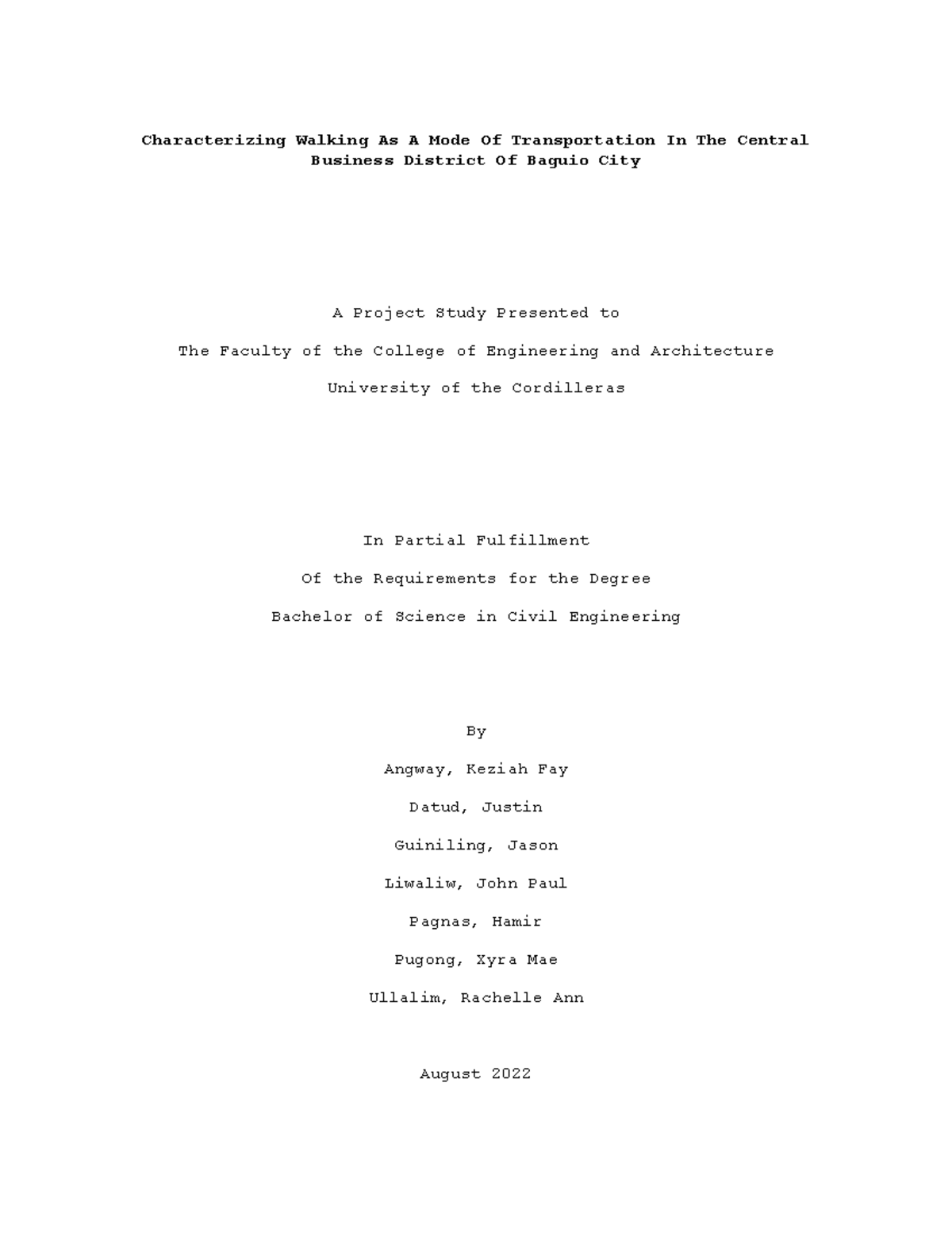 COPY OF Paper - Copy of research material - Characterizing Walking As A ...