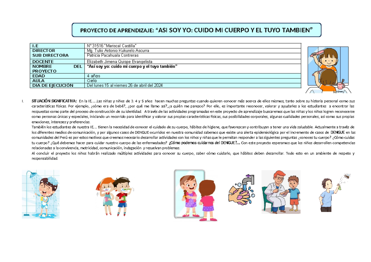 Abril 2 Proyecto ASI SOY YO Cuido MI Cuerpo Y EL TUYO Tambien 074755 ...