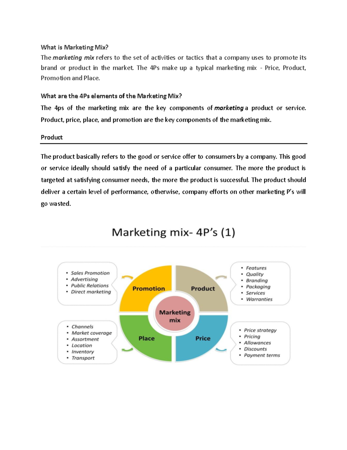 Marketing Mix Discussion - What is Marketing Mix? The marketing mix ...
