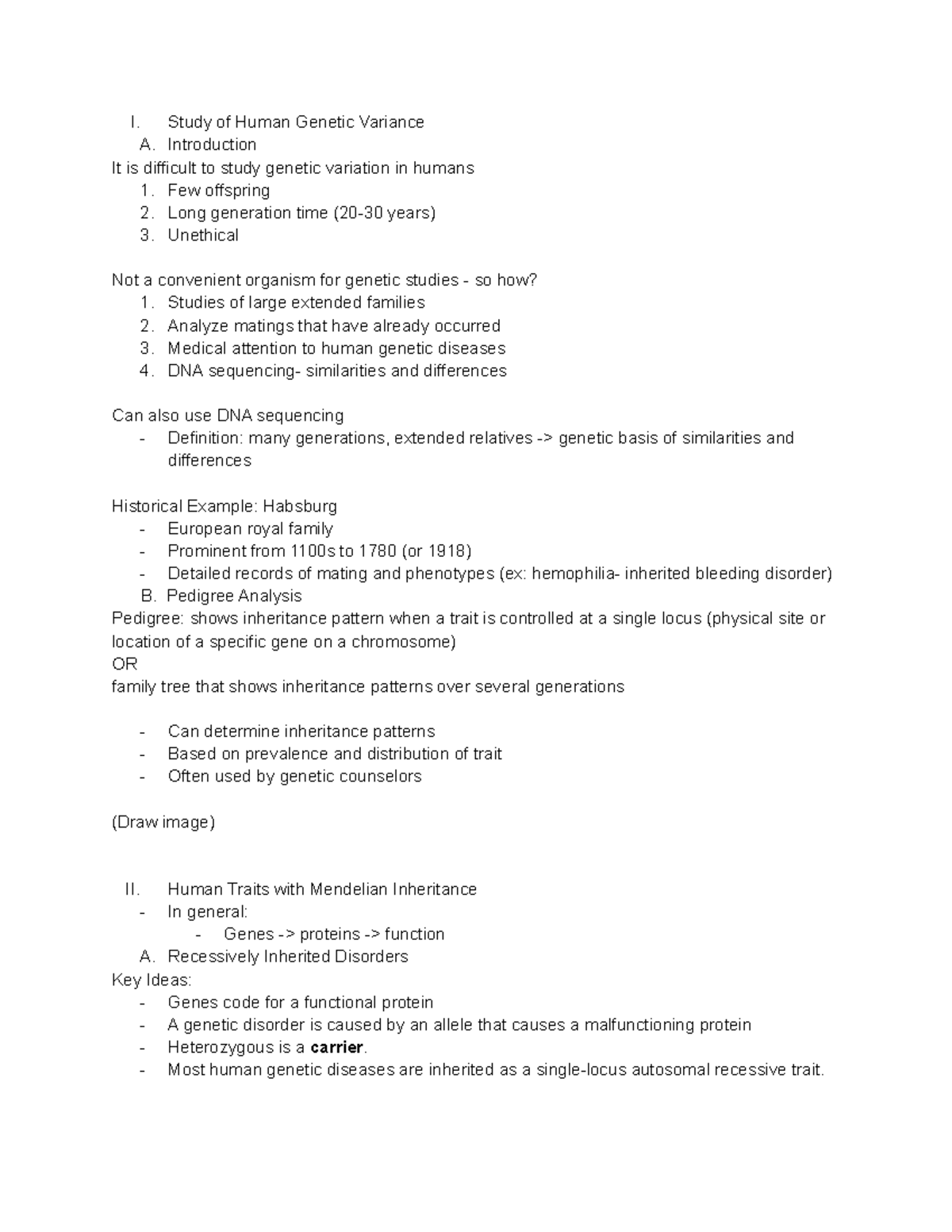 Lectures 18-19 (Evolution Human Genetics - I. Study of Human Genetic ...