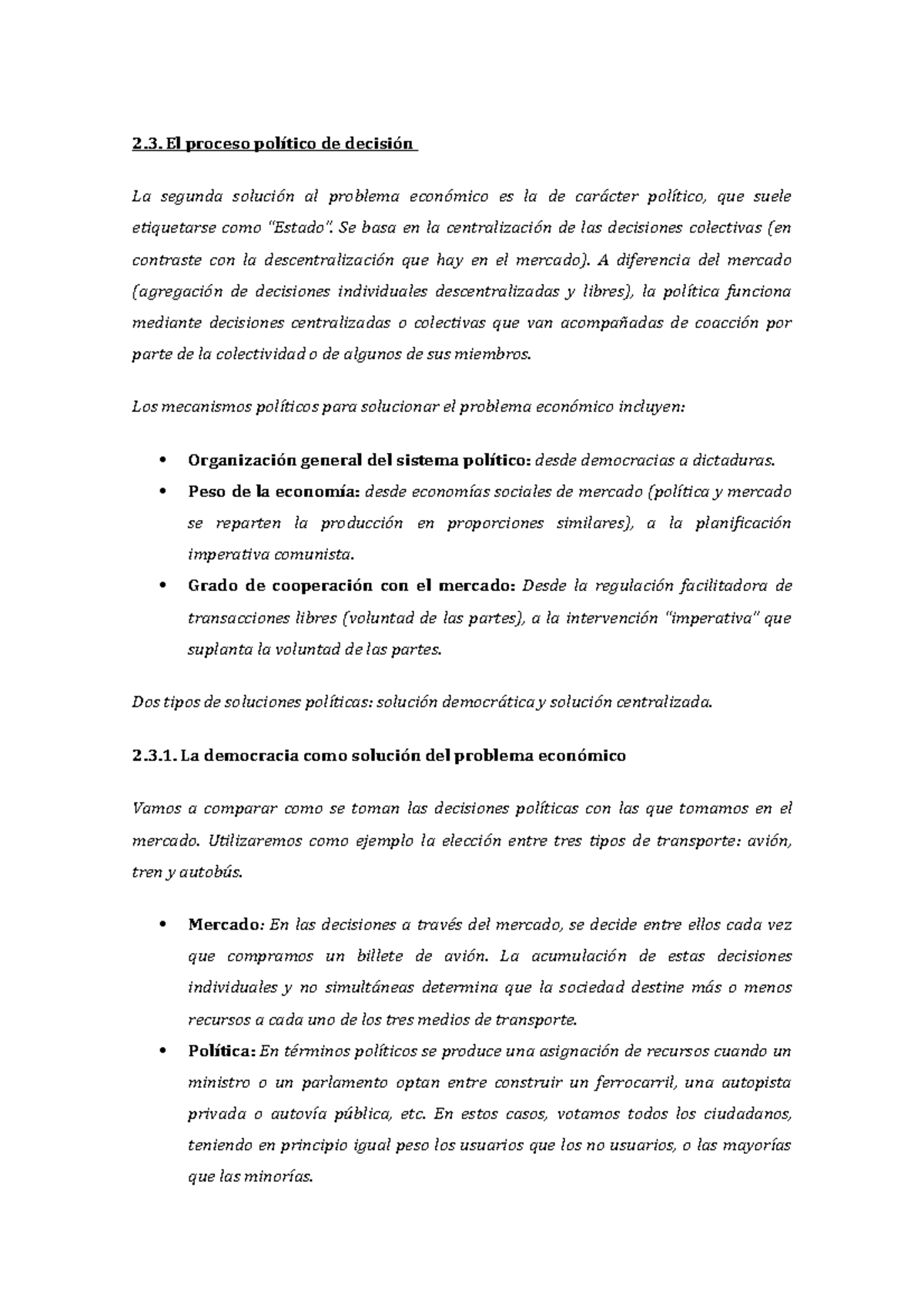 El proceso político de decisión - 2. El proceso político de decisión La ...