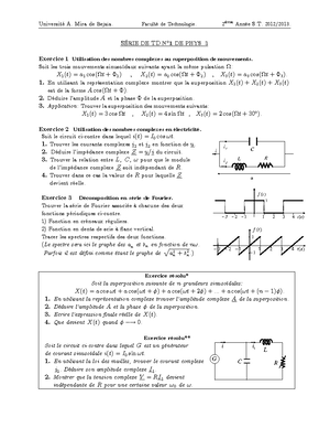 TD2 Electrotechnique fondamentale 2 SBA - FACULTE DES SCIENCES DE L ...