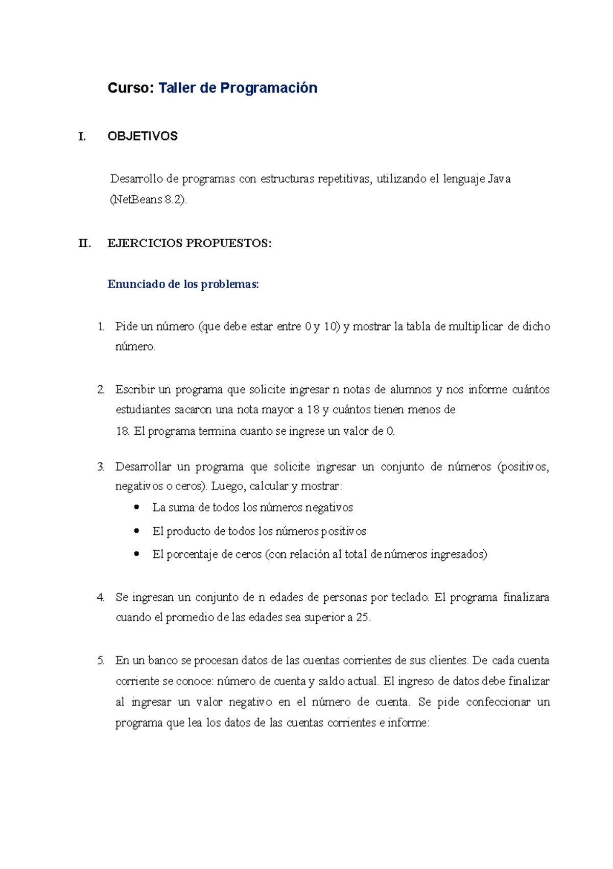 Tarea 7 taller de programación del 2020 - Curso: Taller de Programación ...