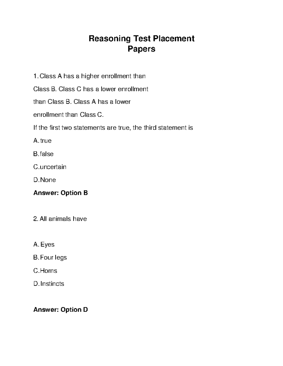 Accenture Reasoning Test Placement Papers 1 recruitmentresult ...