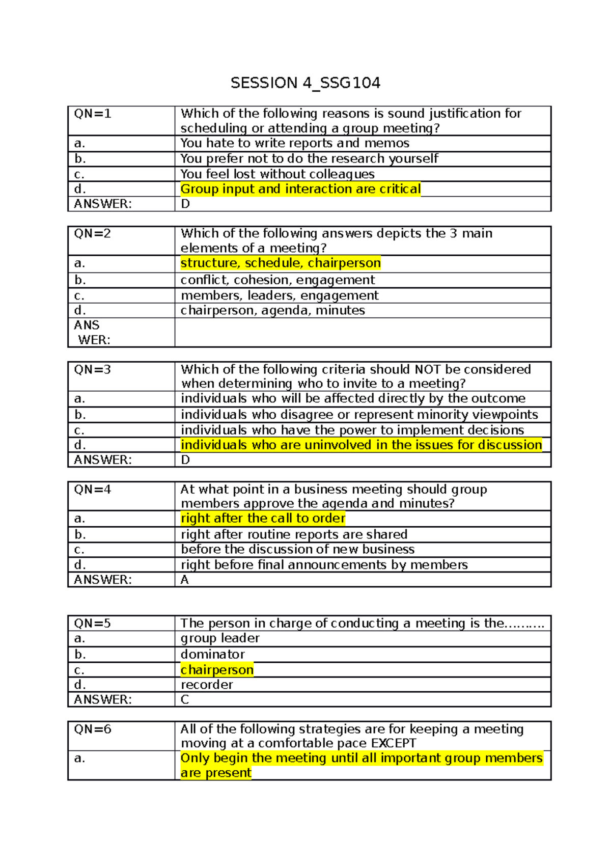 Session-IV SSG104 - ủnwrntrnt - SESSION 4_SSG QN=1 Which of the ...