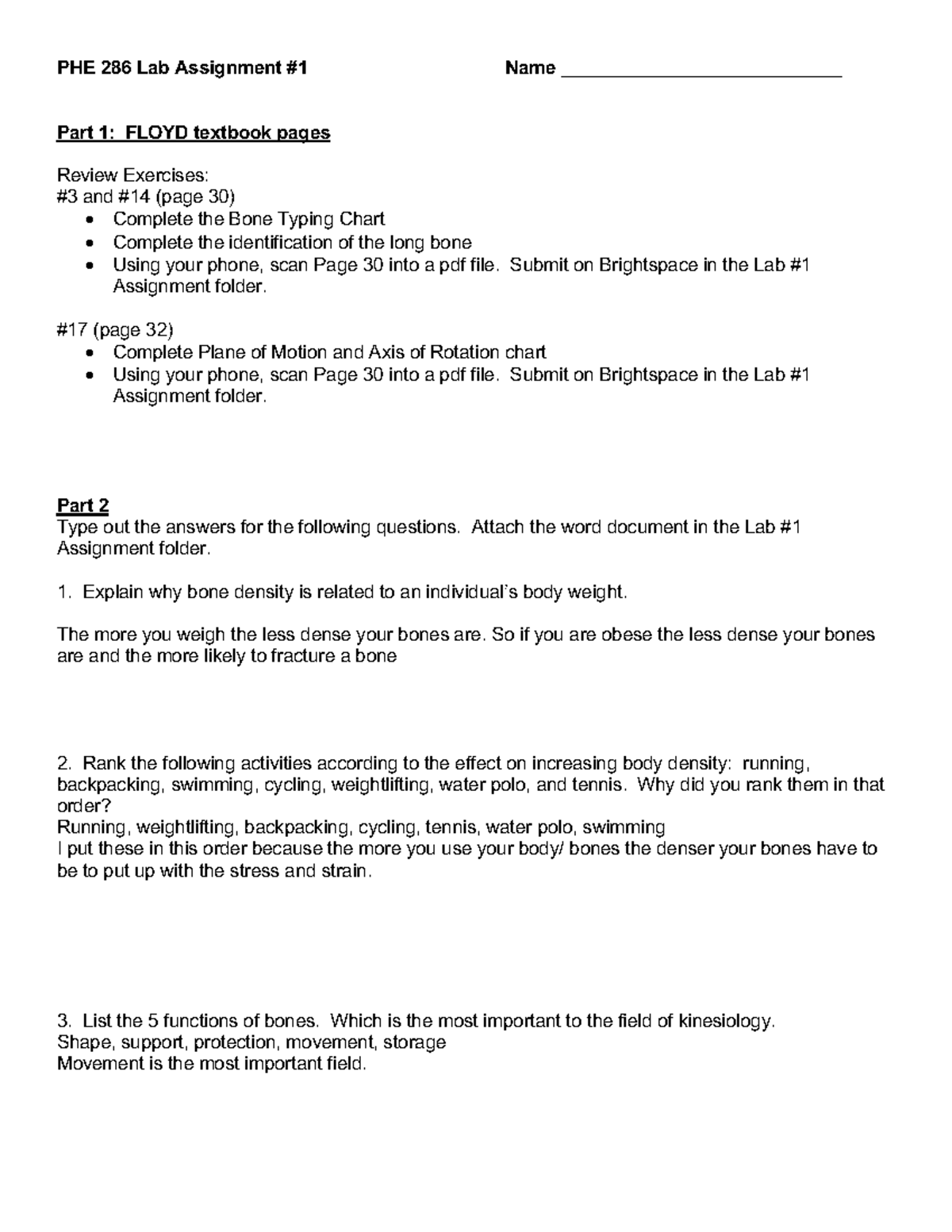 Lab 1 - 2023 - nojonfonrnireninvioirojv - PHE 286 Lab Assignment #1 Name ...