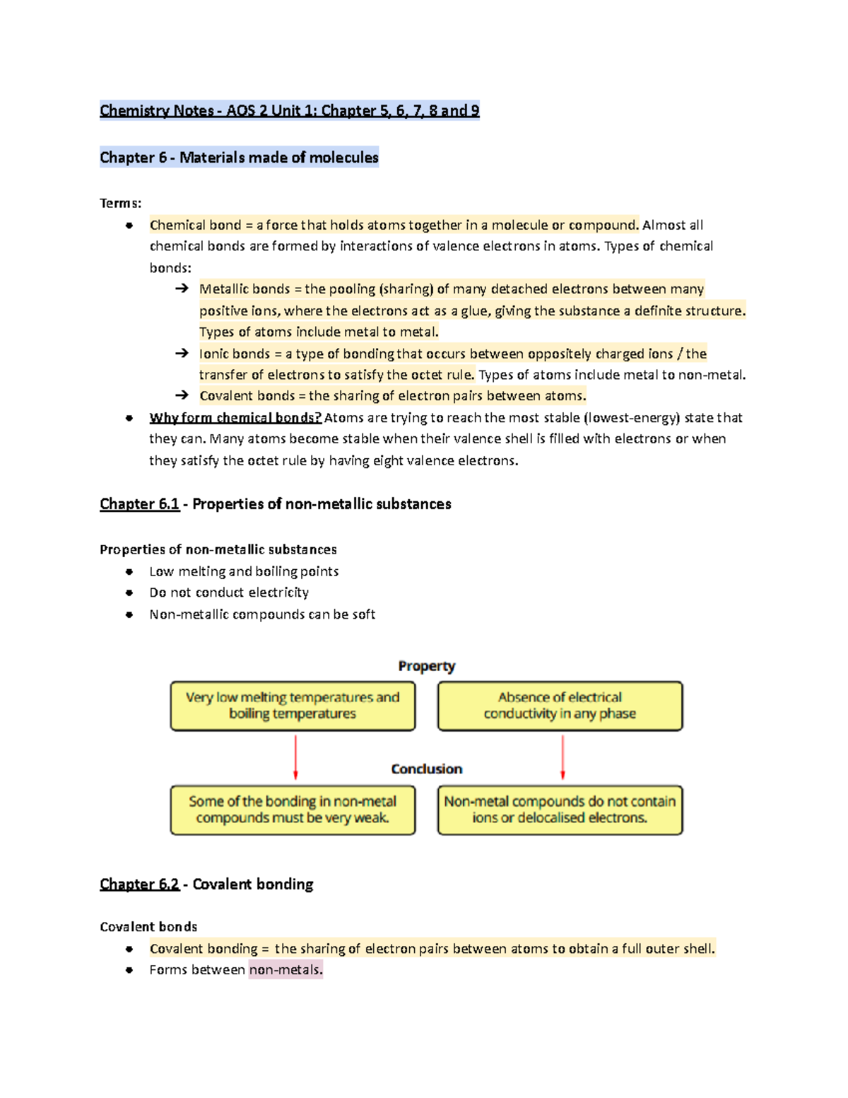 Chemistry Notes - AOS 2 Unit 1 Chapter 6 - Chemistry Notes - AOS 2 Unit ...