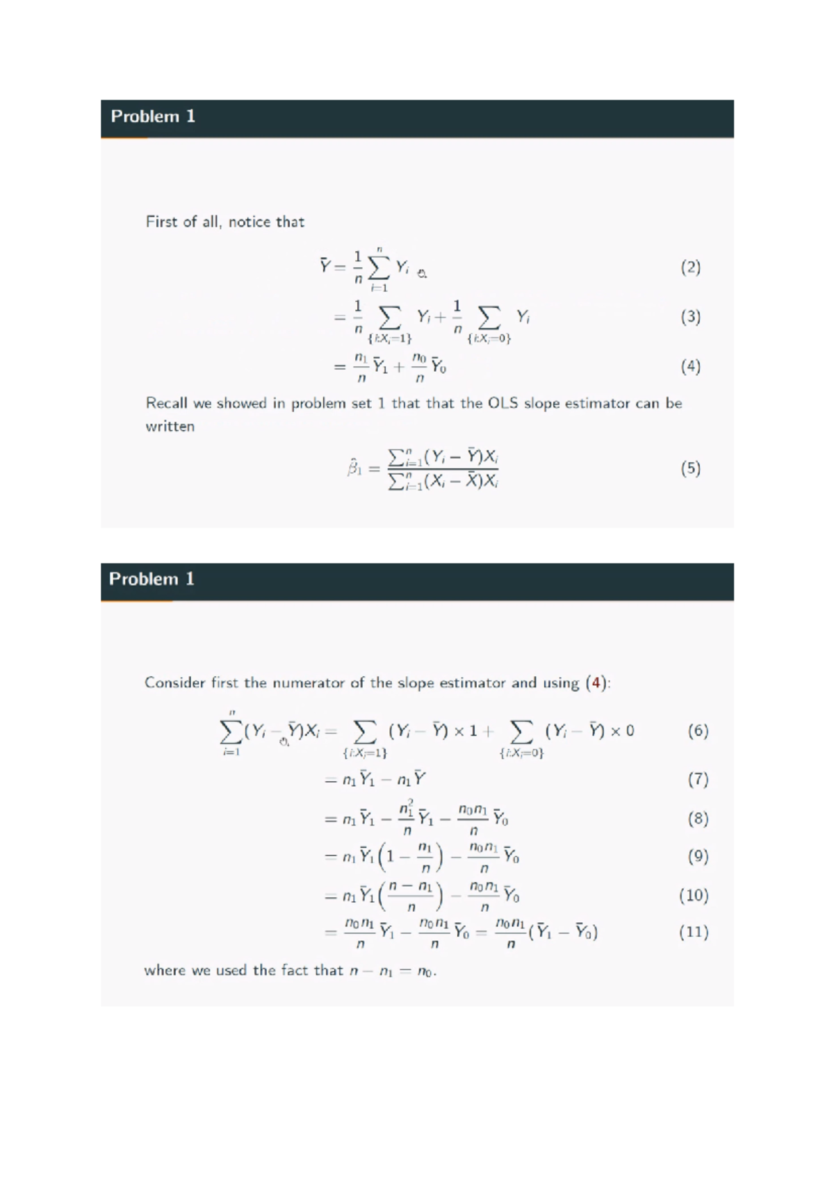 PS2 Sol - Soluciones del Problem Set realizado el año 2018 - Econometria - Studocu