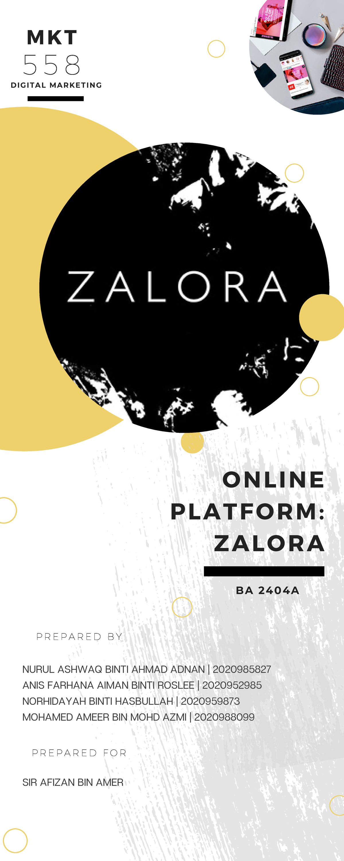 MKT558 ( Zalora) - digital marketing - MKT 558 DIGITAL MARKETING ONLINE ...