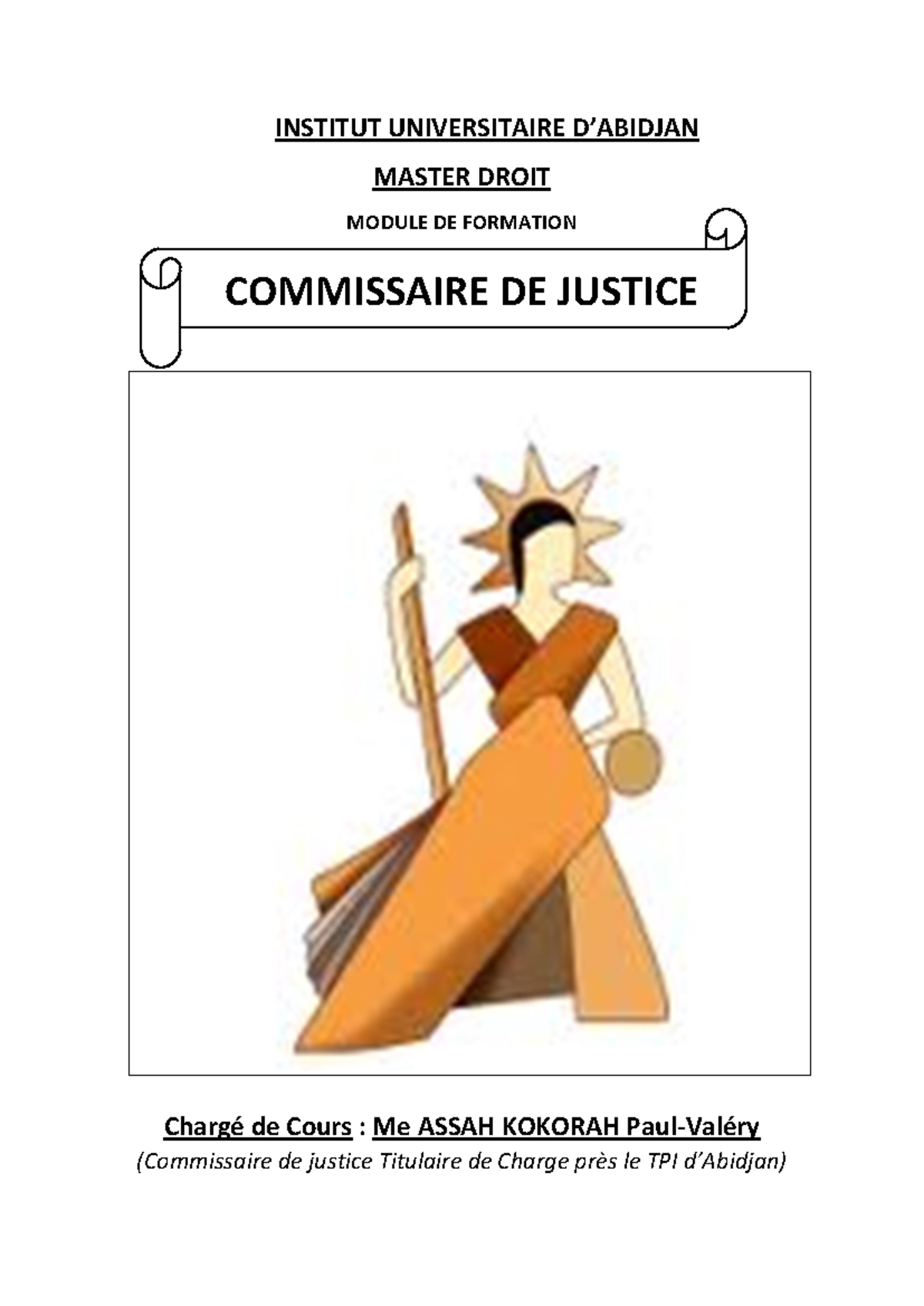 Support 2 de Cours Commissaire de Justice - Copie - INSTITUT ...