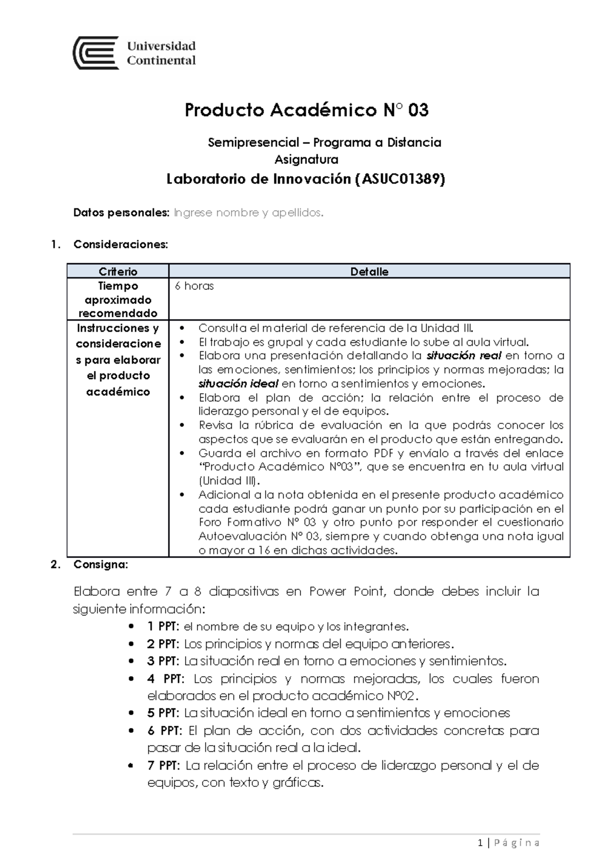 Producto Académico N° 03 - Producto Académico N° 03 Semipresencial – Programa a Distancia ...