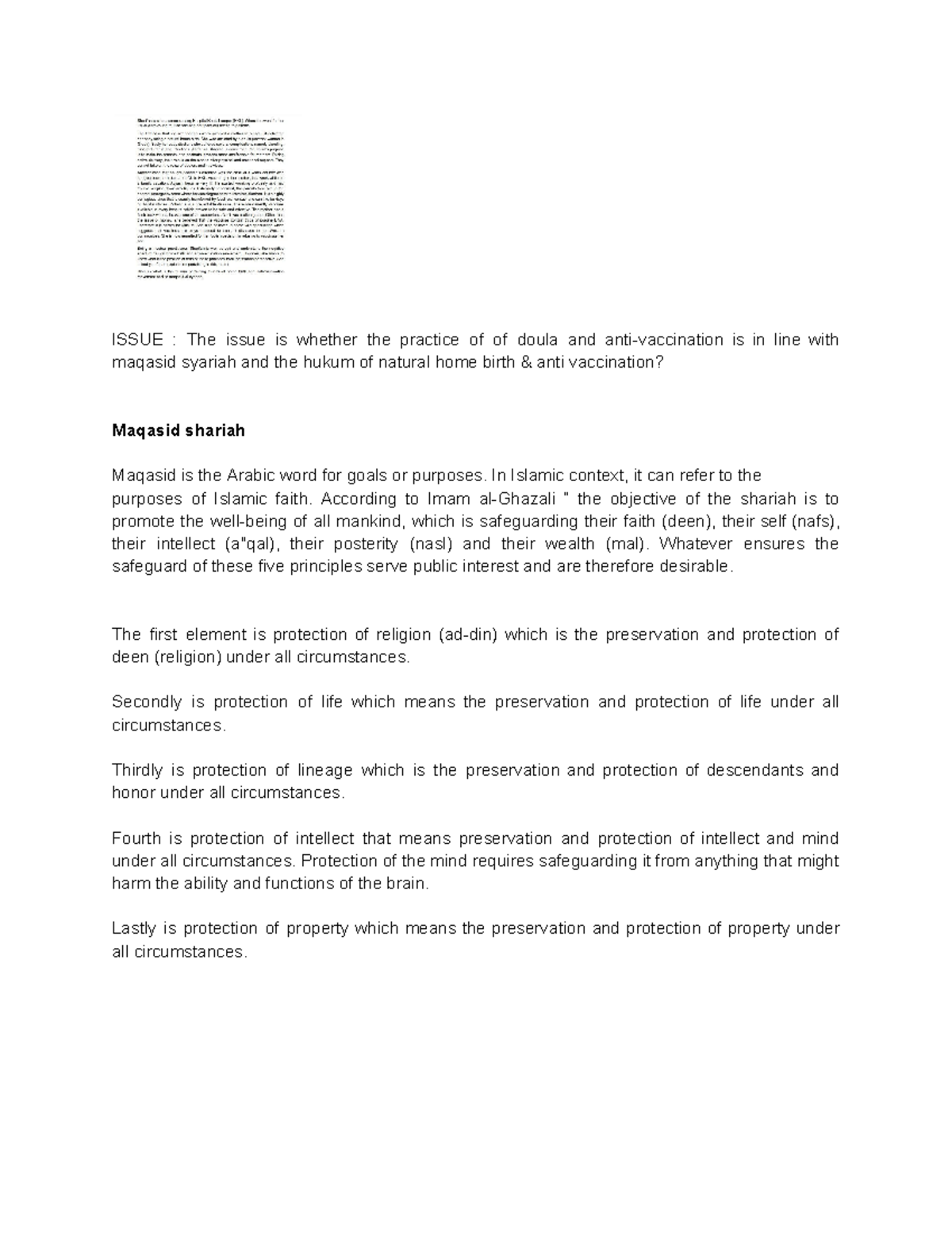 TUTO MILS W5 - ISSUE : The issue is whether the practice of of doula ...