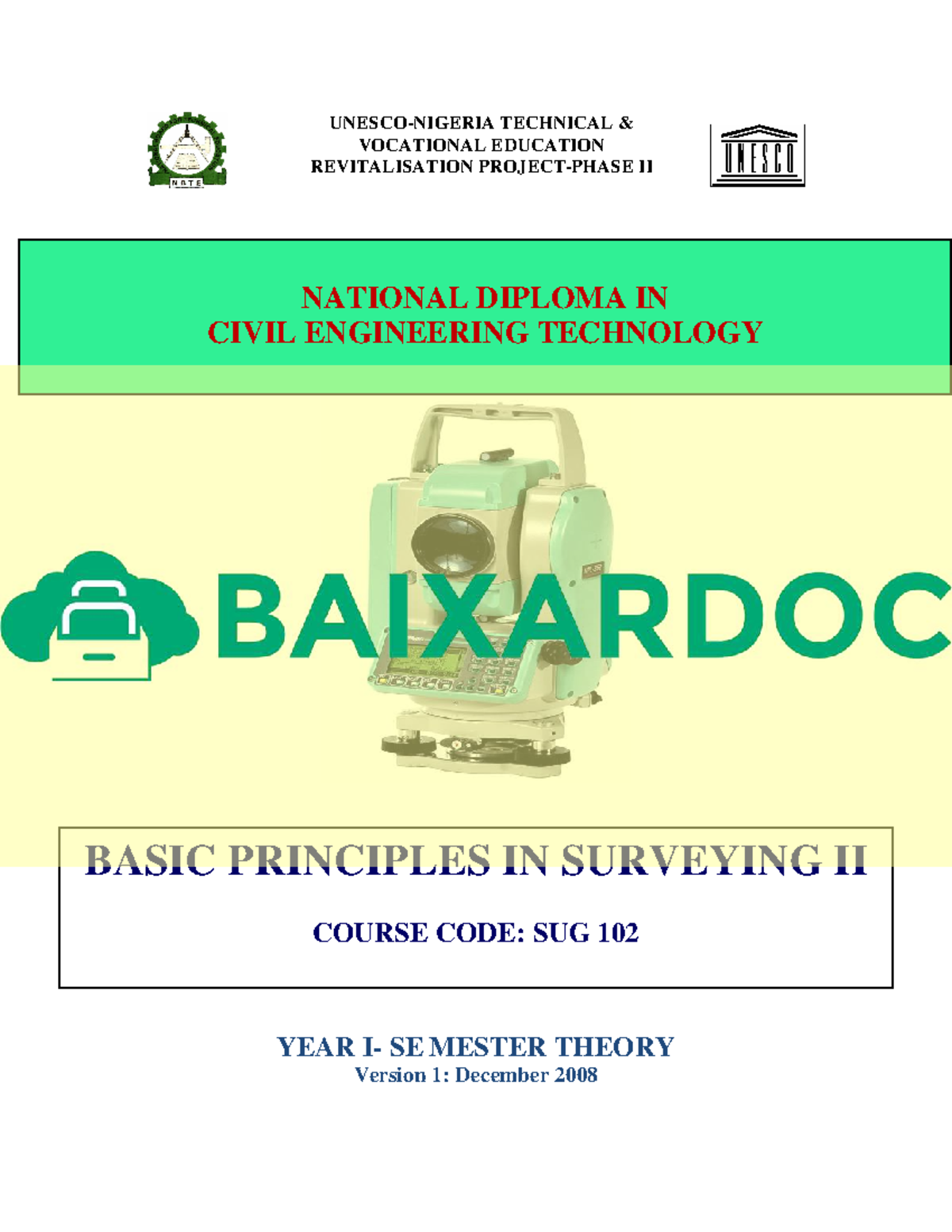 Baixardoc - To prepare student - UNESCO-NIGERIA TECHNICAL & VOCATIONAL EDUCATION REVITALISATION ...