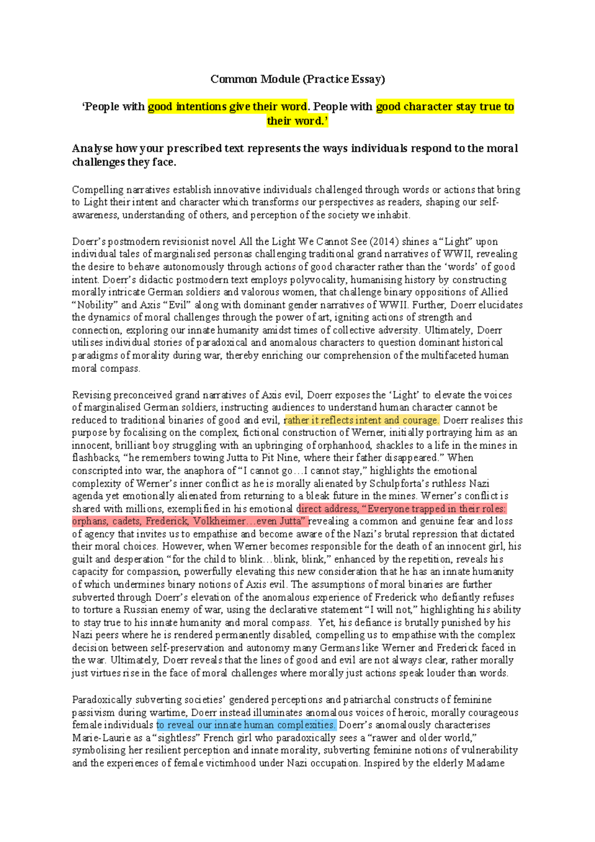 Annotated-Common%20Module-%20Trial%20Question - Common Module (Practice ...